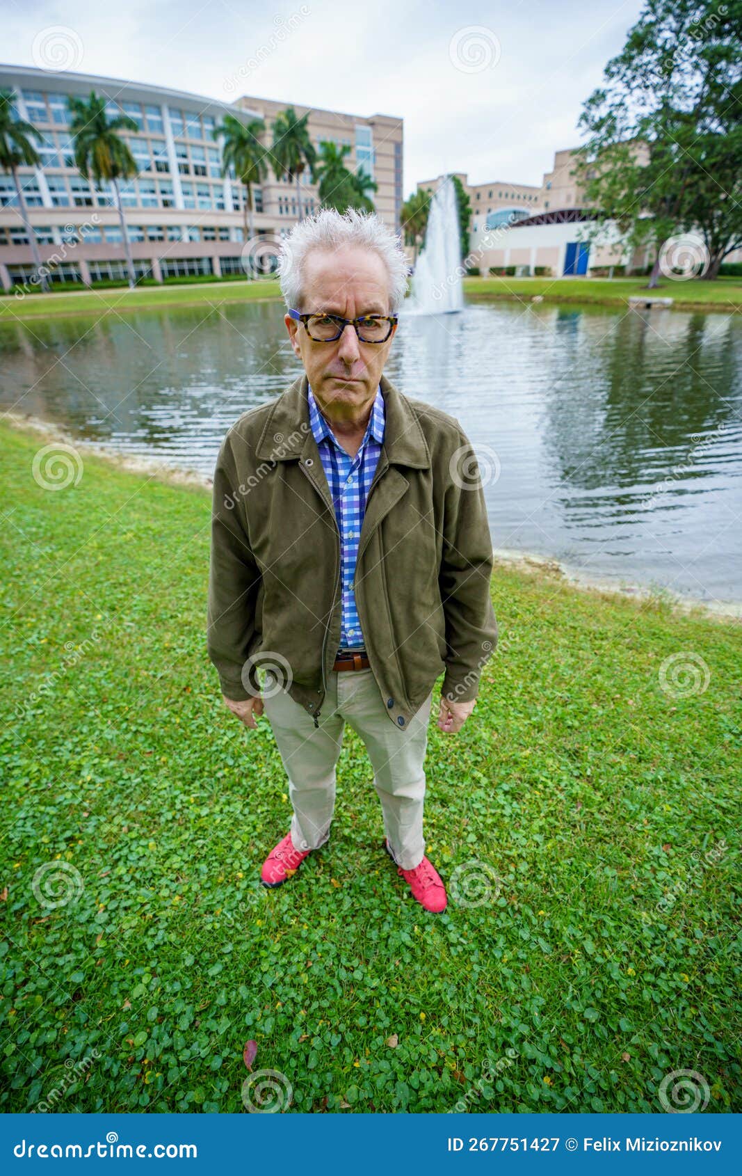 Fisheye Photo of a College University Professor with Upset Expression ...