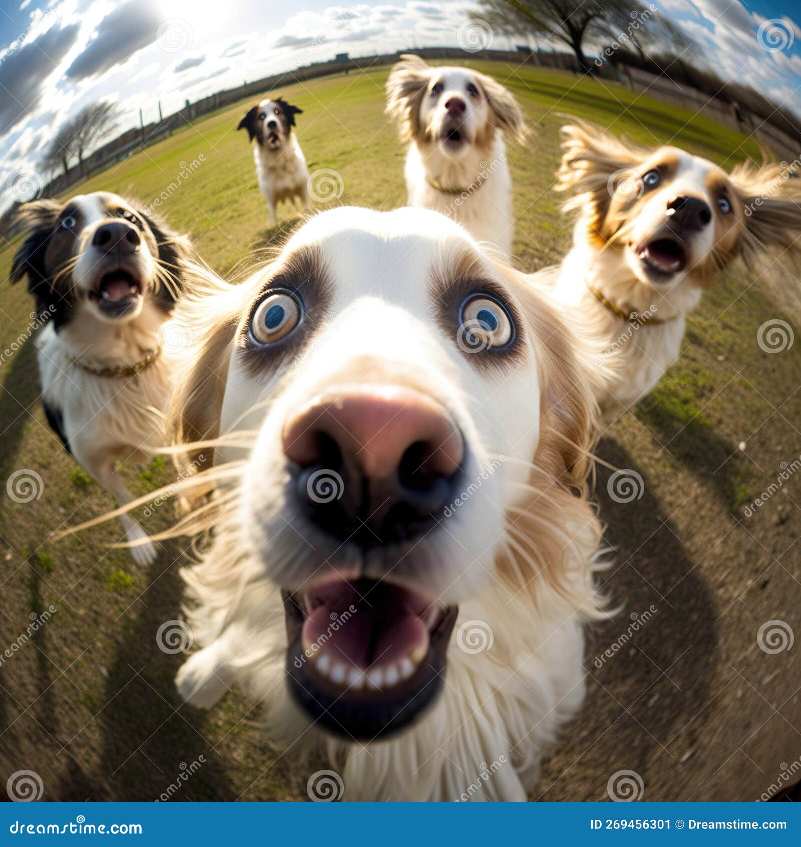 Fisheye Photography of Excited Gorgeous Dogs with Wide Open Eyes ... Fisheye Photography of Excited Gorgeous Dogs with Wide Open Eyes ...