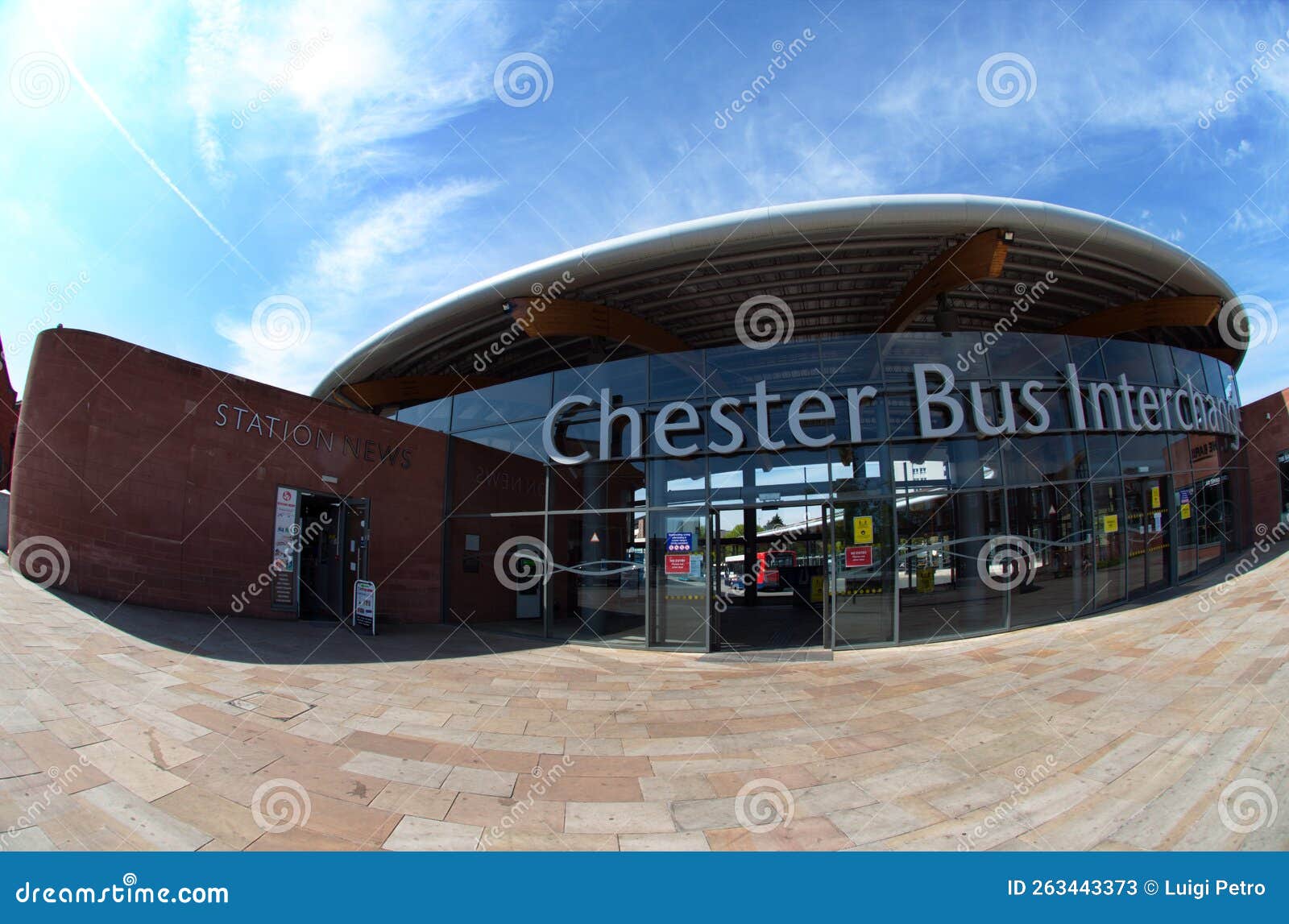 Fisheye View of Chester Bus Interchange, Chester, England. Editorial ...