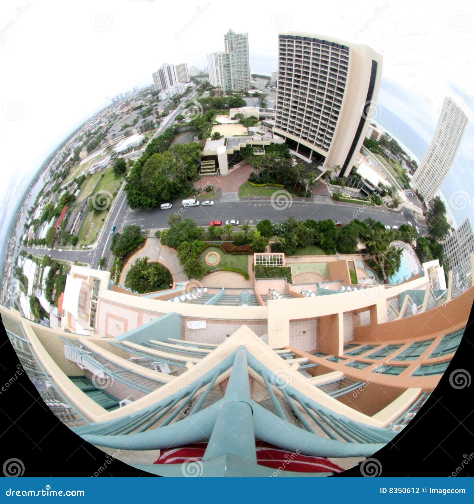 Fisheye view from building stock photo. Image of scenic - 8350612