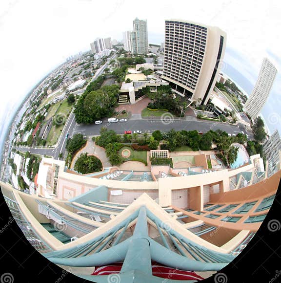 Fisheye view from building stock photo. Image of scenic - 8350612