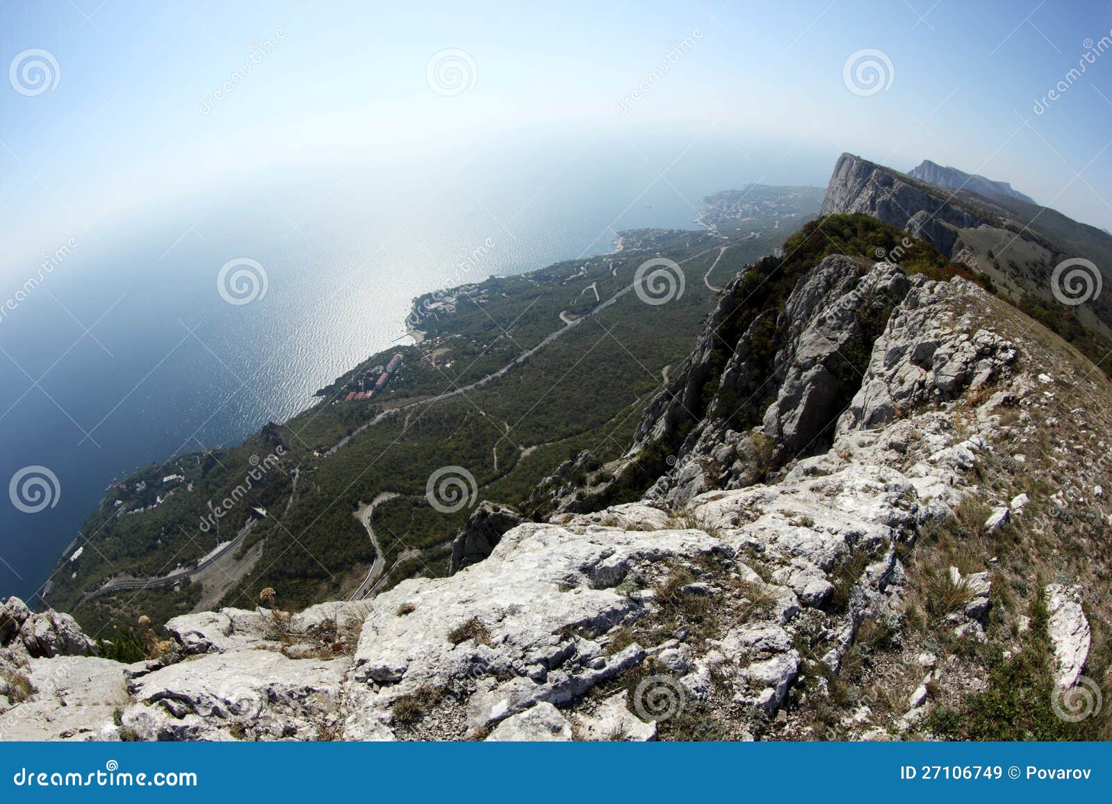 Fisheye View from the Mountains Stock Image - Image of landscape, view ...