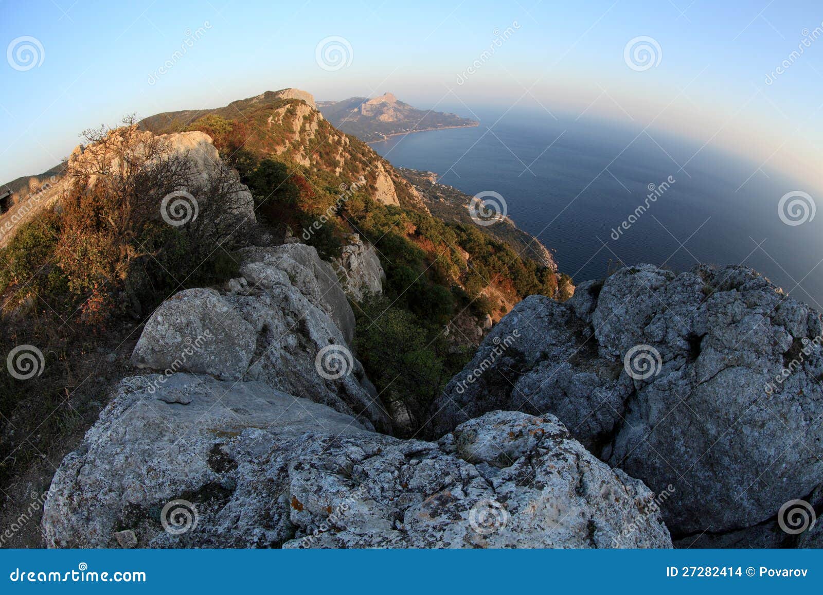 Fisheye View from the Mountains Stock Photo - Image of scenic, mountain ...