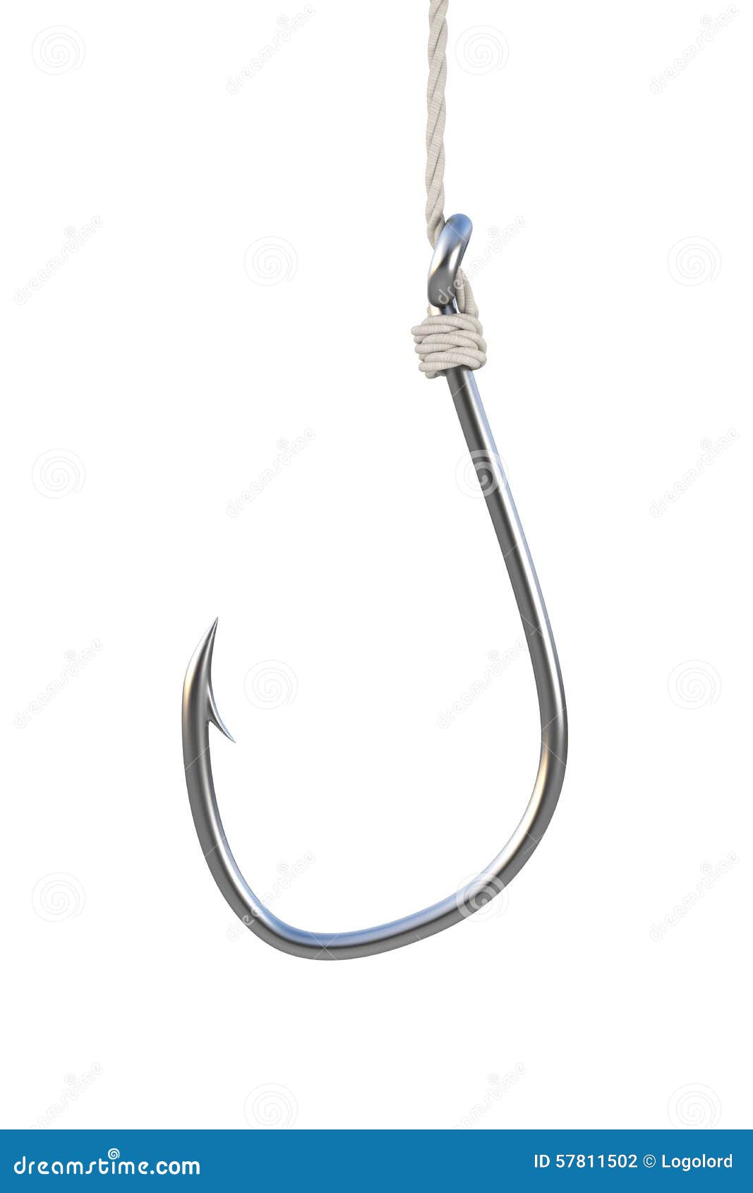 Steel Fishhook On White Background Stock Photo | CartoonDealer.com ...