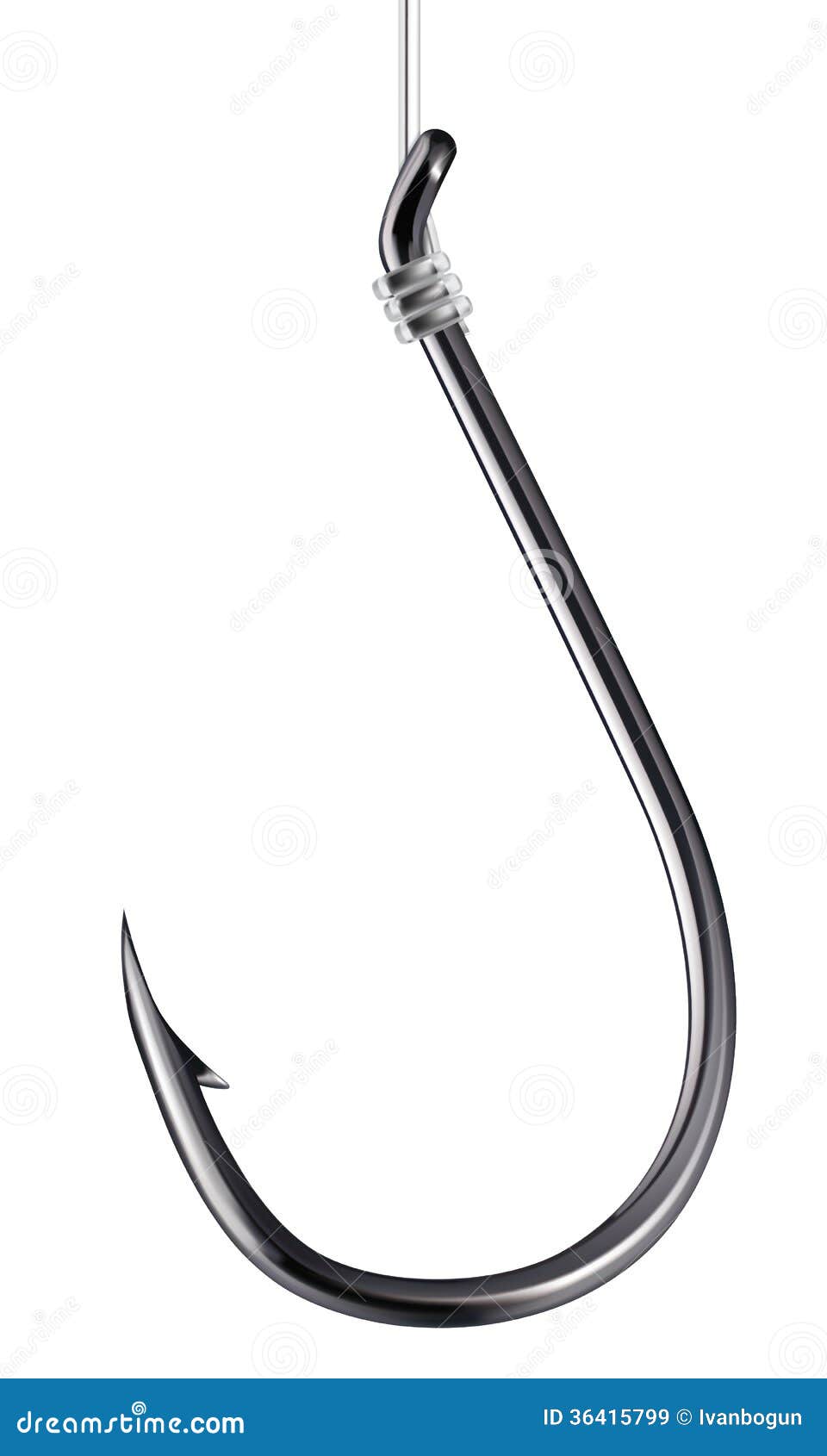 Steel Fishhook On White Background Stock Photo | CartoonDealer.com ...
