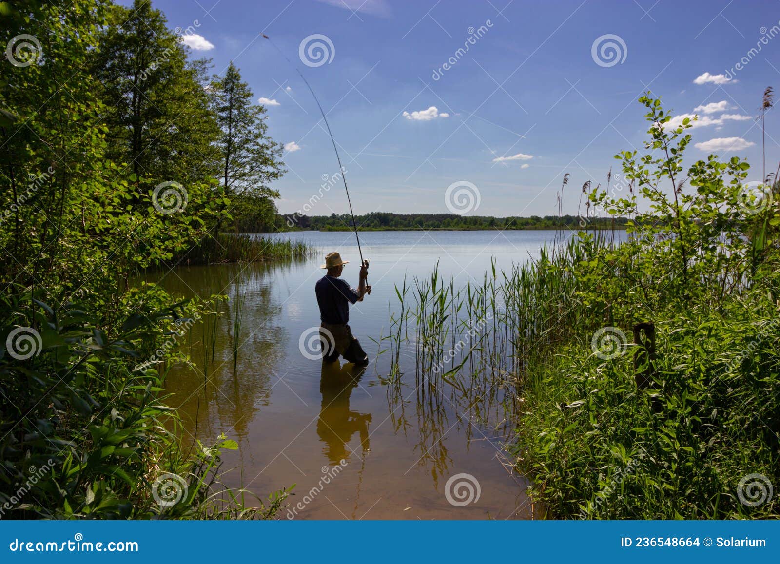 Fishing stock photo. Image of nature, fisher, reflection - 236548664