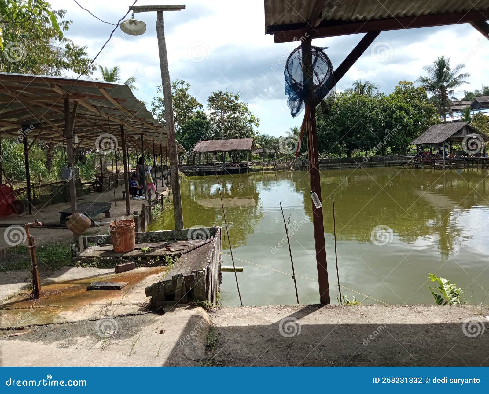 Fishing area at balikpapan stock photo. Image of estate - 268231332