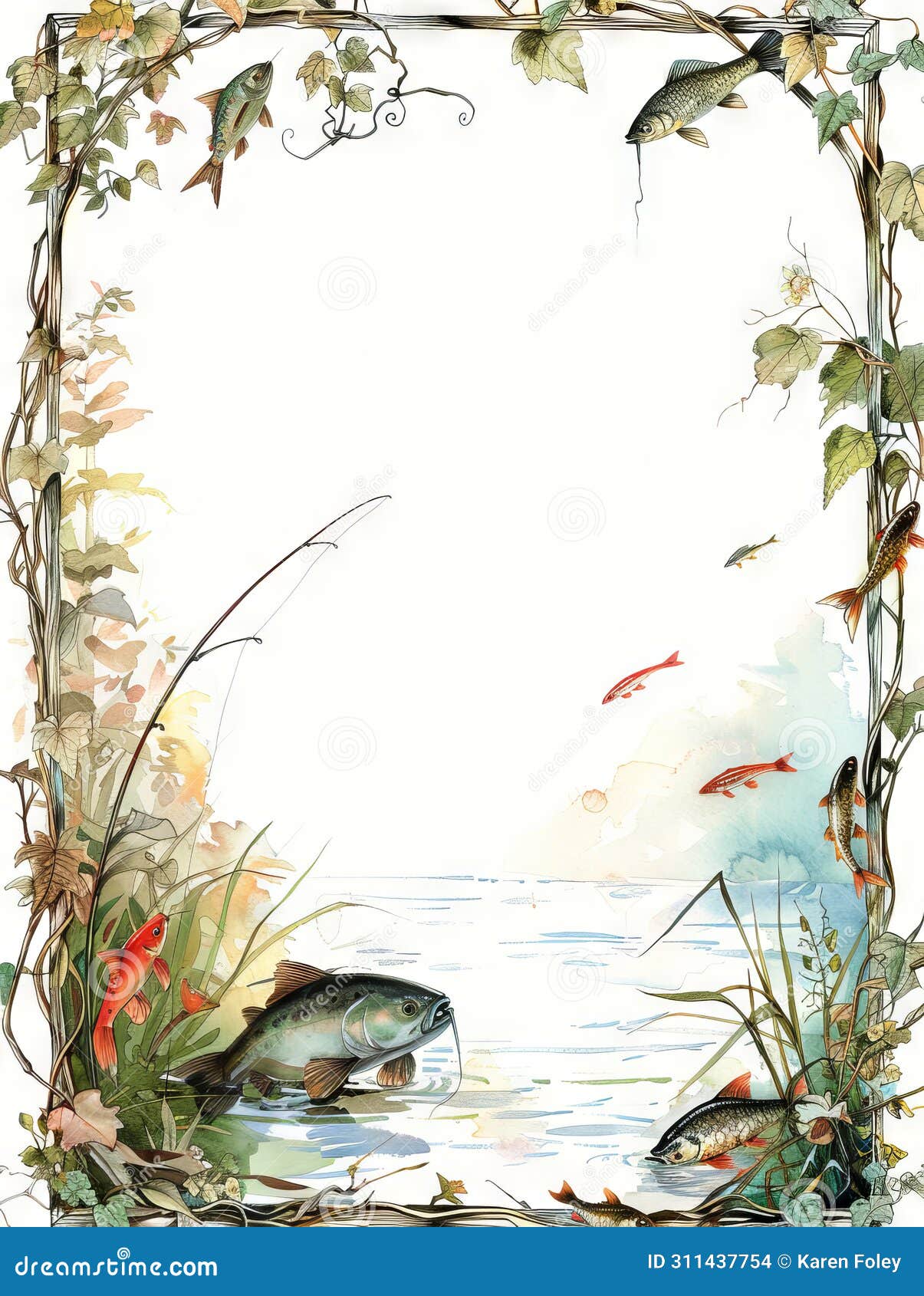 Fishing Background Royalty-Free Stock Photography | CartoonDealer.com ...