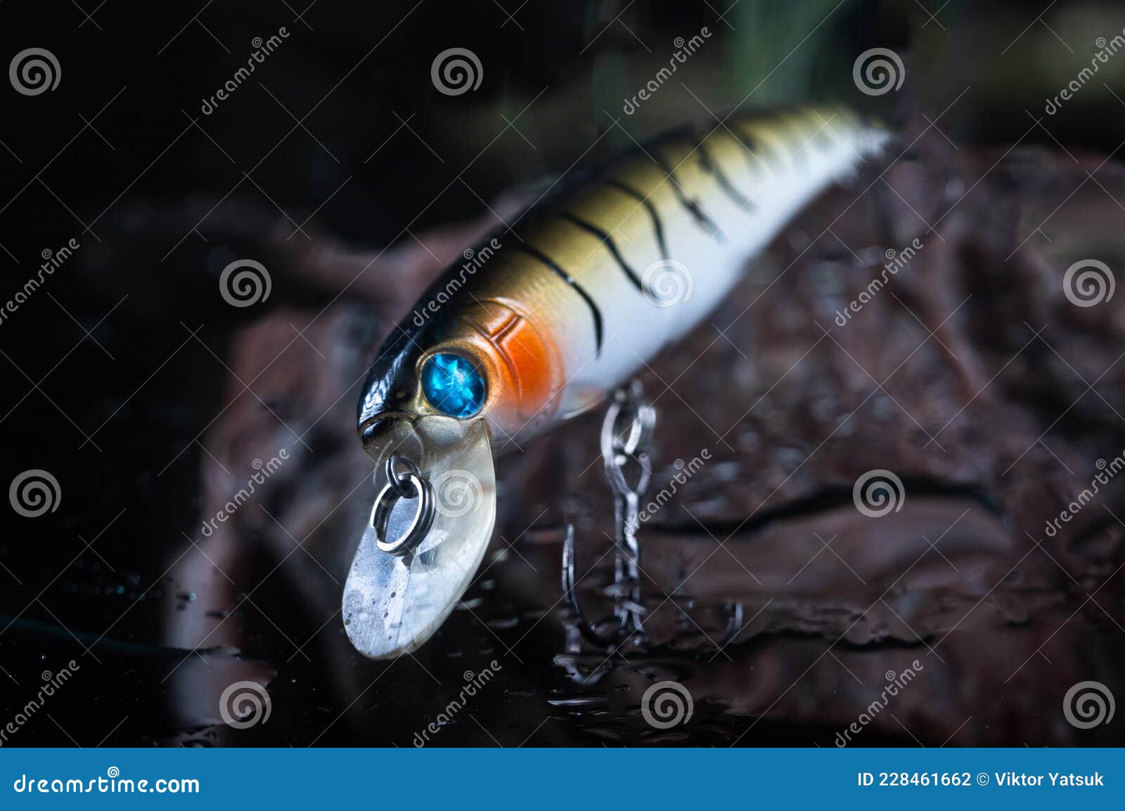 Fishing Bait for Catching Fish. Solid Fish-shaped Bait. Triple Hook ...