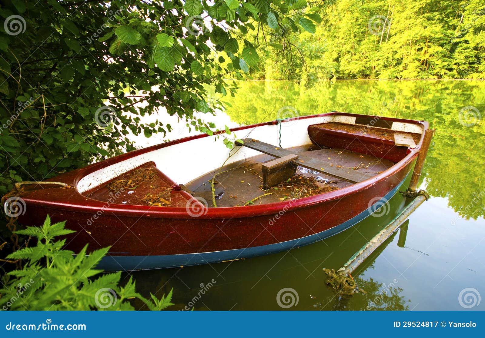 Fishing bark boat stock image. Image of hobby, canoe - 29524817