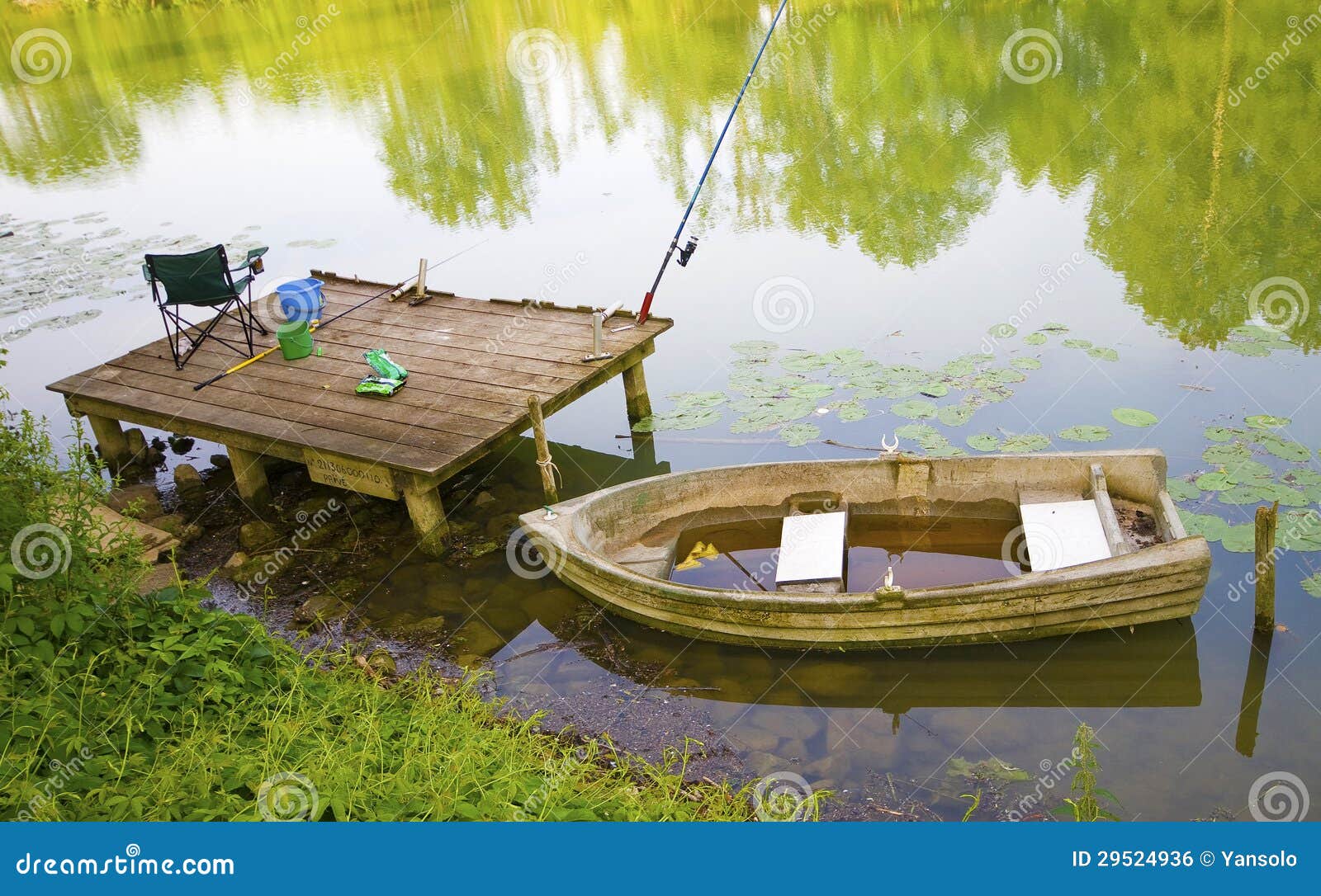 Fishing bark boat stock photo. Image of fishingpole, fishingboat - 29524936