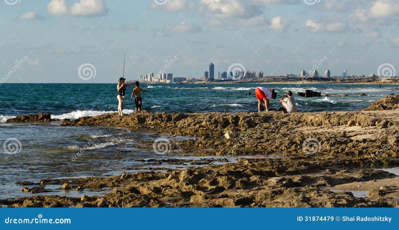 Fishing on a Beautiful Ocean Pier Editorial Stock Image - Image of ...