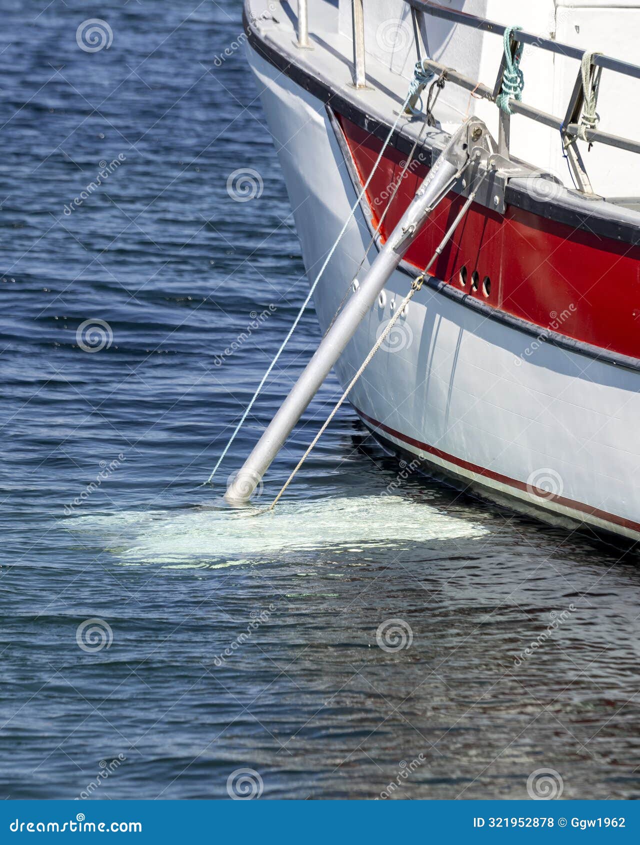 Fishing boat stabilizer stock photo. Image of stabilizer - 321952878