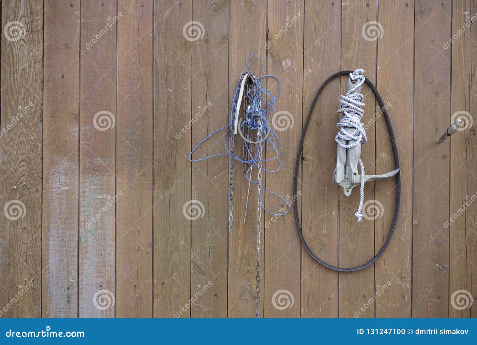 Fishing Boat Anchors Lifebuoys Rod Hooks Float Fishing Stock Photo ... Fishing Boat Anchors Lifebuoys Rod Hooks Float Fishing Stock Photo ...