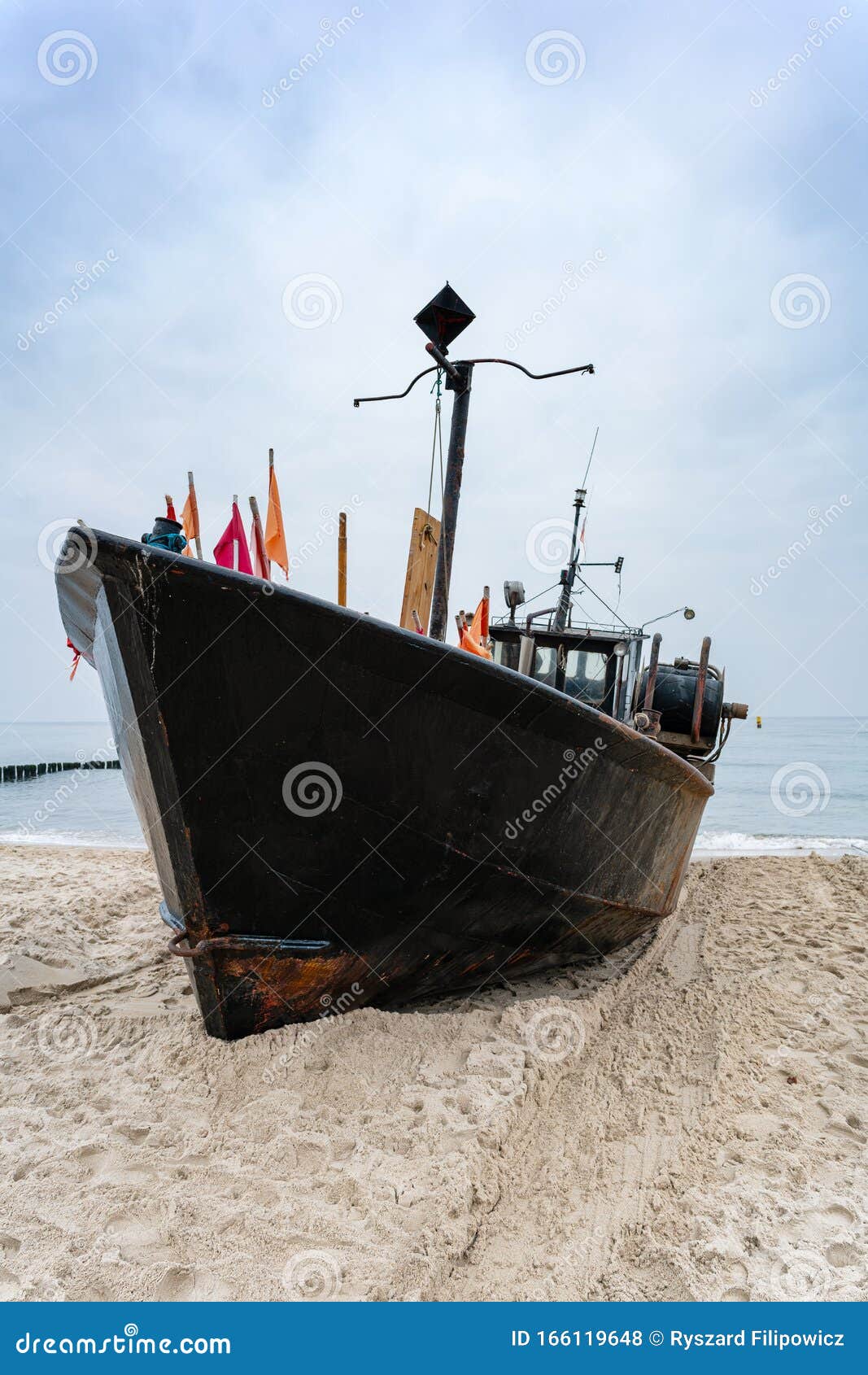 Fishing Boat on the Baltic Sea Coast Stock Photo - Image of summer ...