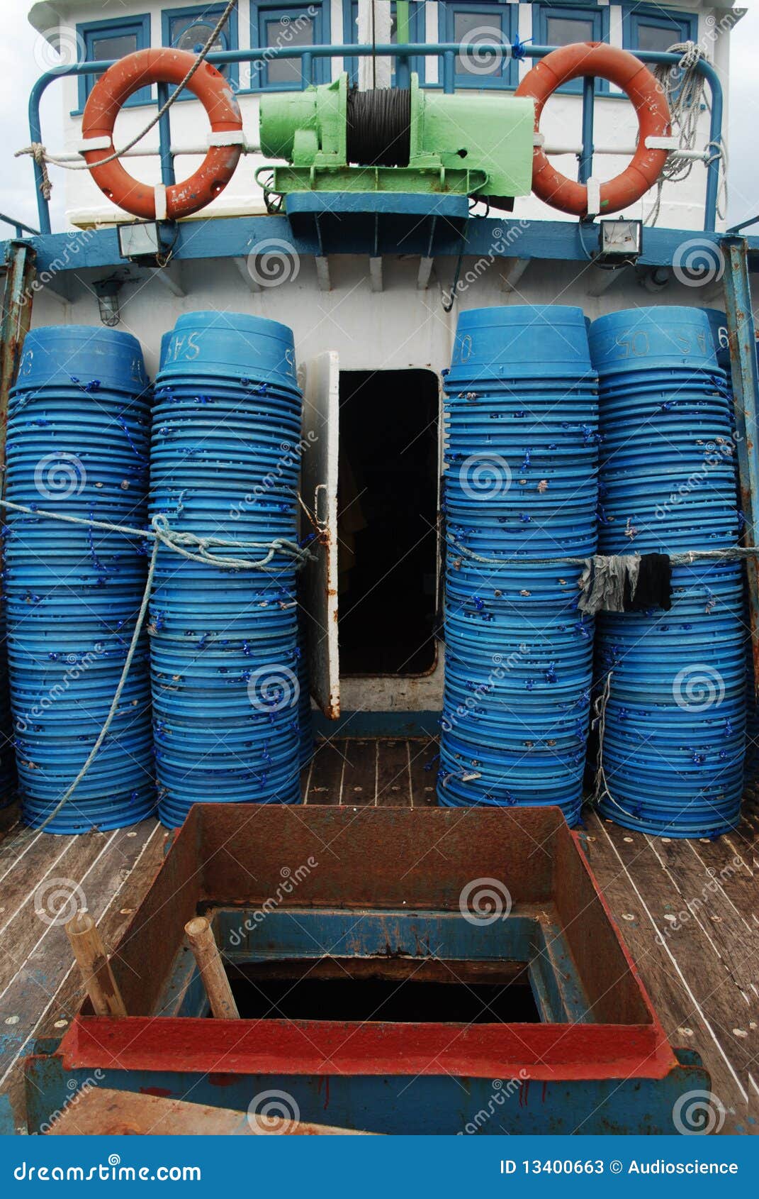 Fishing Boat Deck stock image. Image of captain, navigation - 13400663