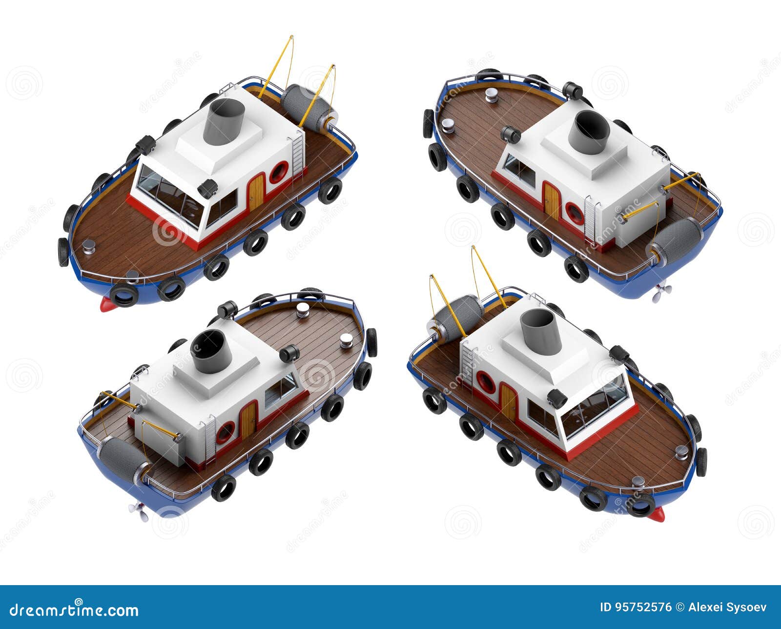 Fishing Boat Illustration Isometric Stock Illustration - Illustration ...