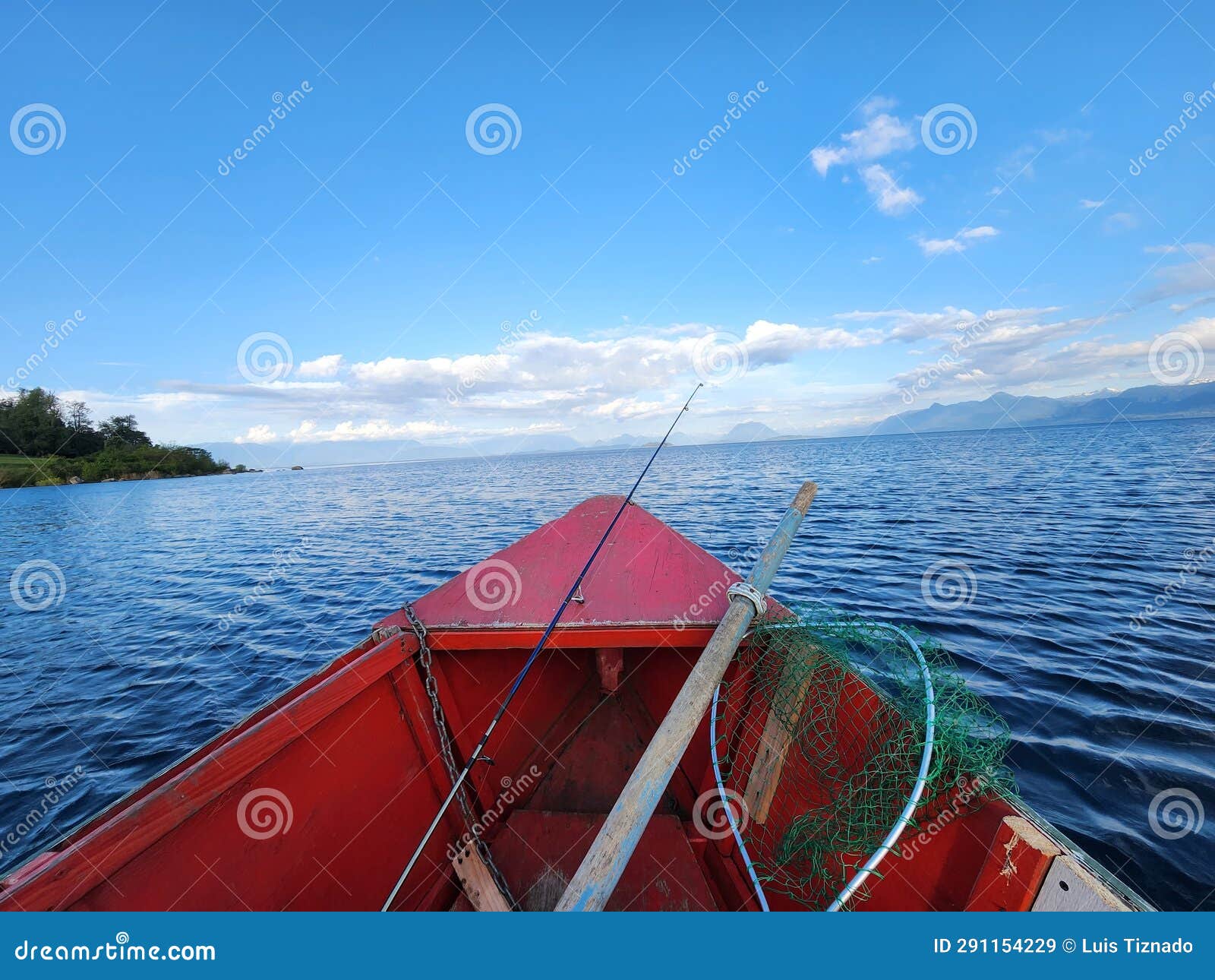 Fishing Boat Lake Natural Sky Stock Image - Image of boat, fishing ...