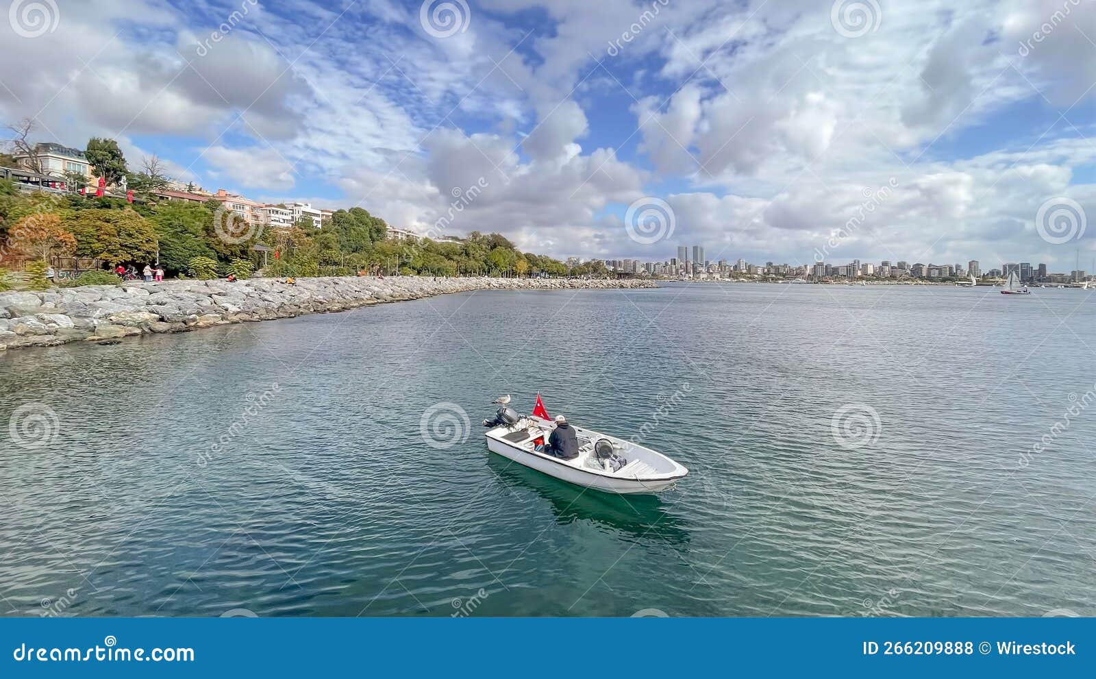 Fishing Boat in the Moda District of Kadikoy District in Istanbul ...