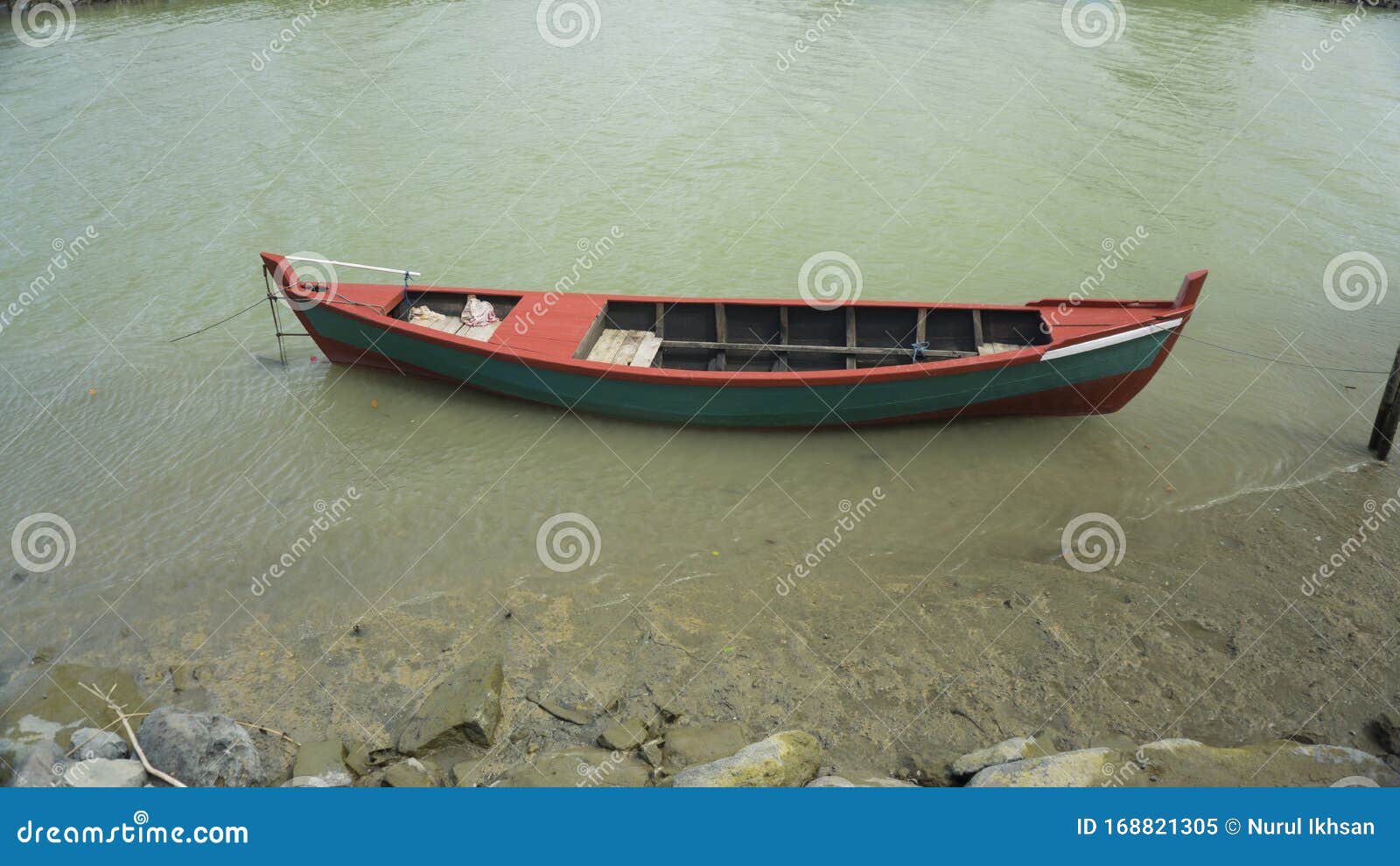 Fishing Boat Parked by the River Stock Image - Image of dock ...