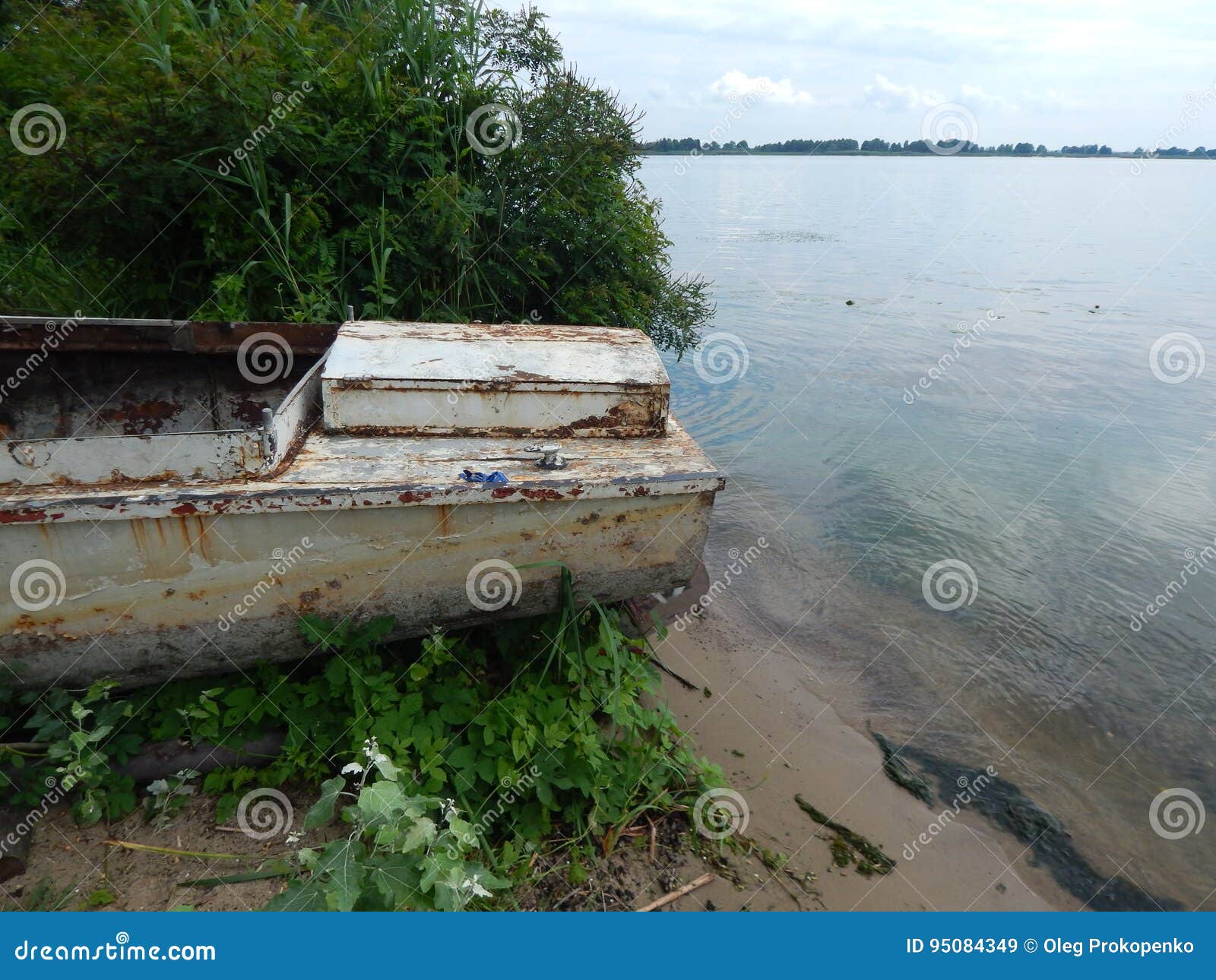 Fishing on a Boat the River Landscape Stock Image - Image of river ...