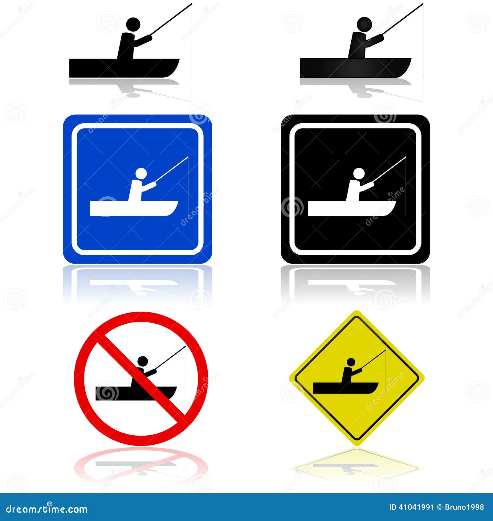 Fishing boat signs stock vector. Illustration of outdoors - 41041991