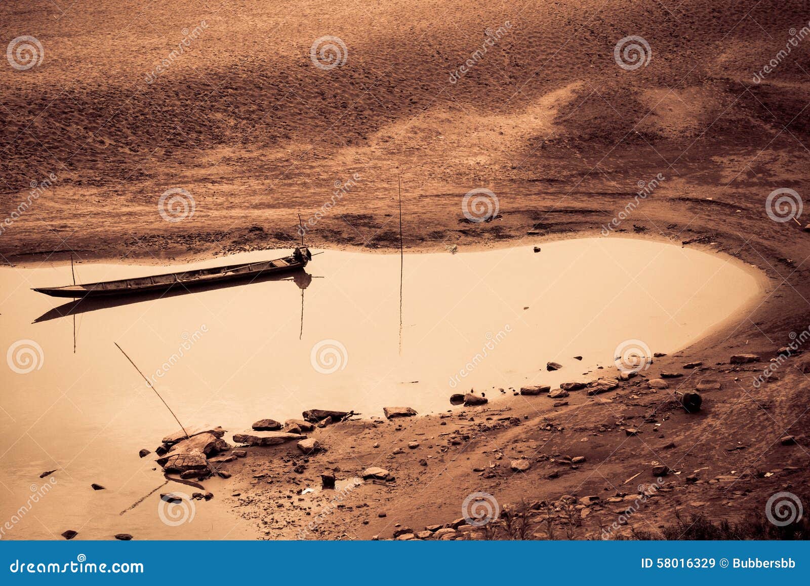 Fishing boat in the swamp stock image. Image of floating - 58016329
