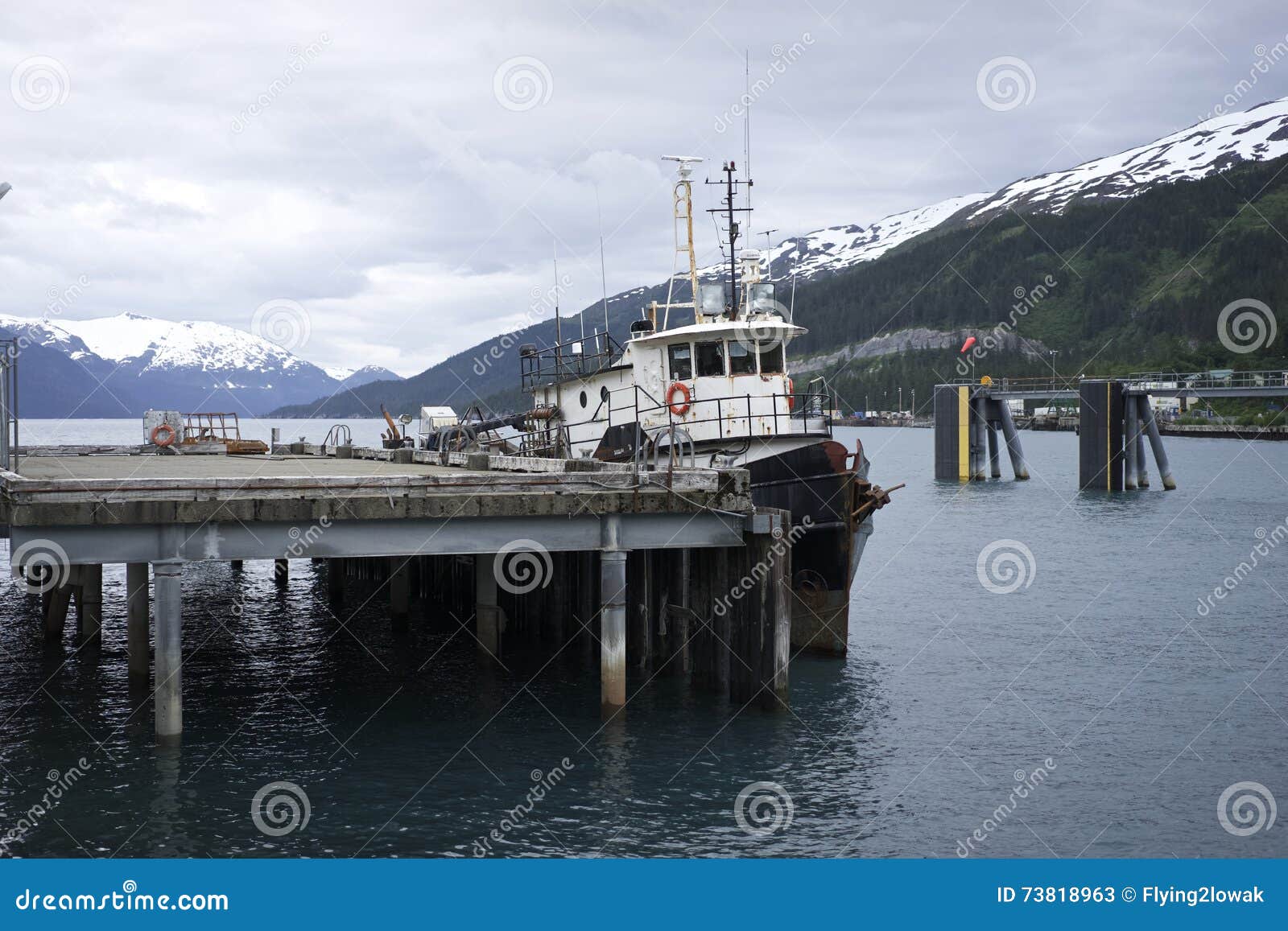 Fishing Boat Tied Up To Dock Editorial Stock Photo - Image of ocean ...