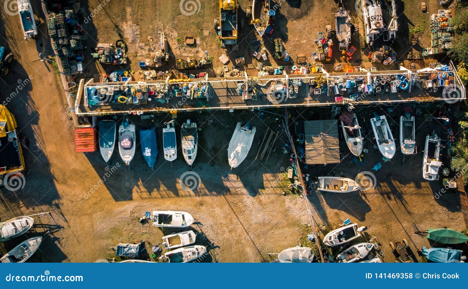 A fishing boat yard stock photo. Image of yorkshire - 141469358