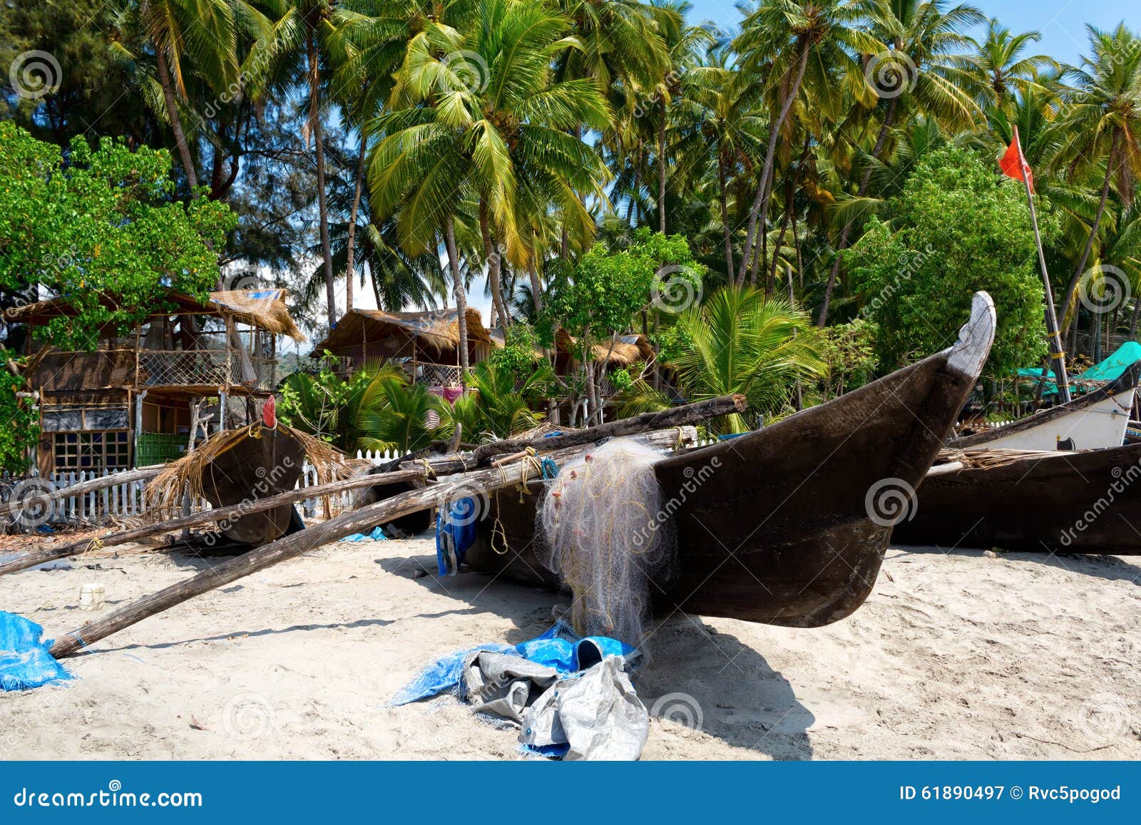 Fishing Boats on the Beach, Goa, India Stock Image - Image of boat ...