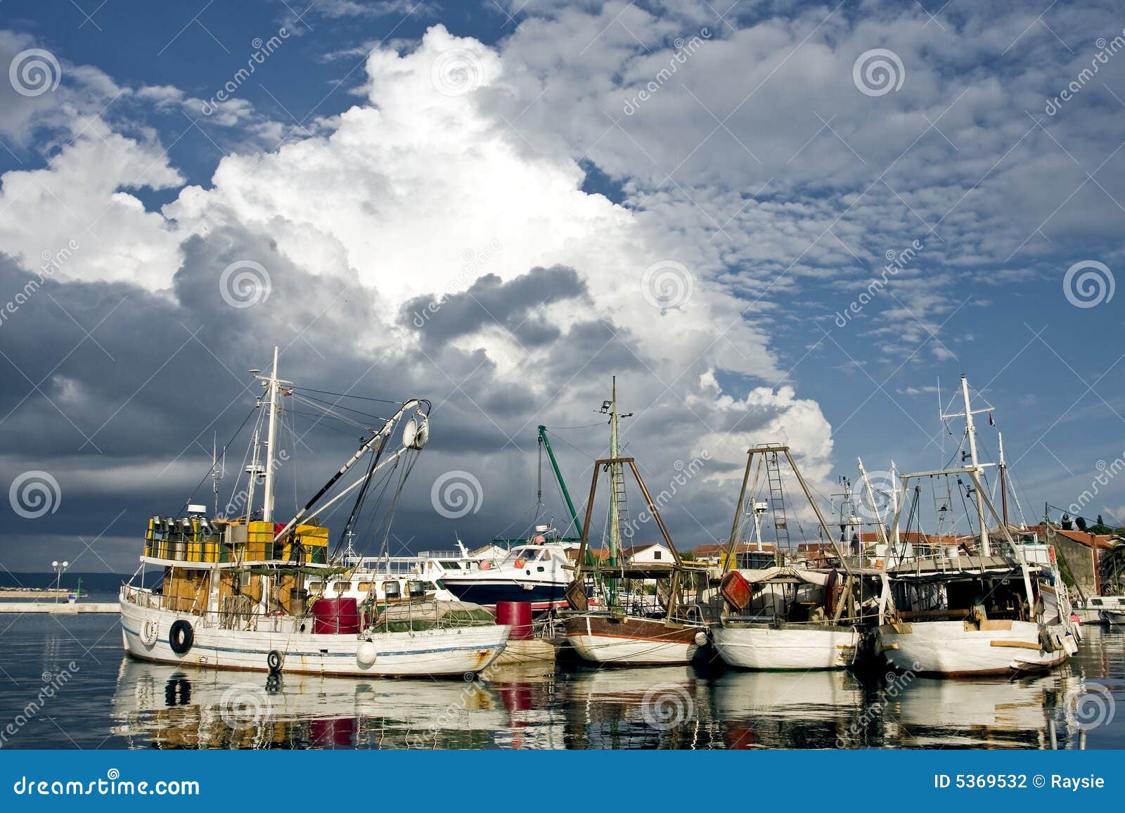 Fishing boats in croatia stock photo. Image of water, ship - 5369532