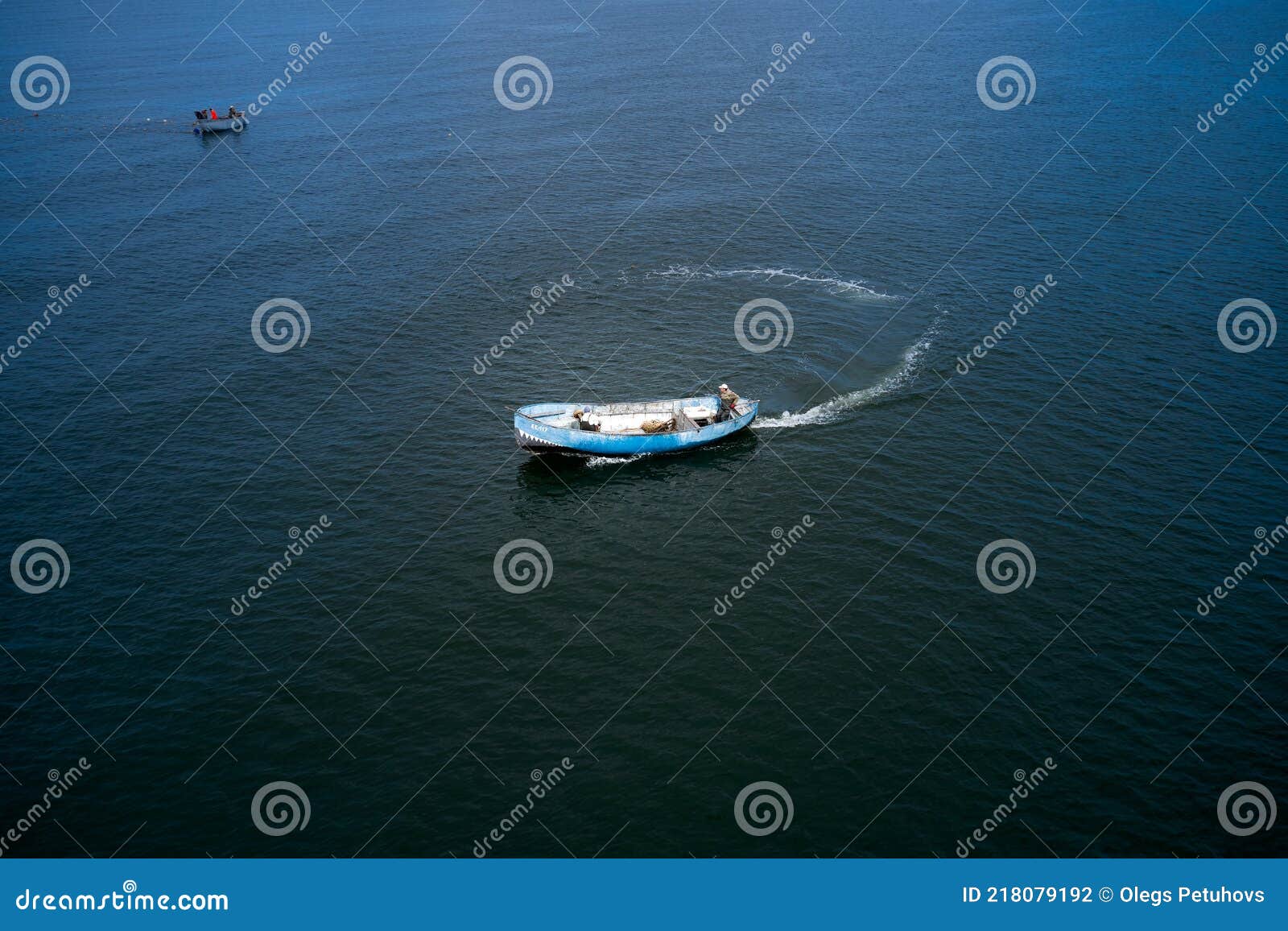 Fishing Boats Floating on the Sea Editorial Photography - Image of ...