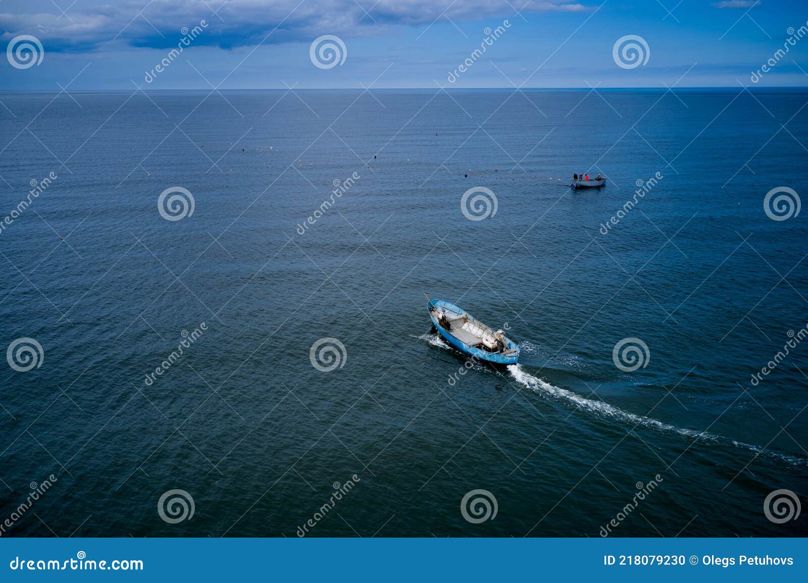 Fishing Boats Floating on the Sea Editorial Image - Image of port ...