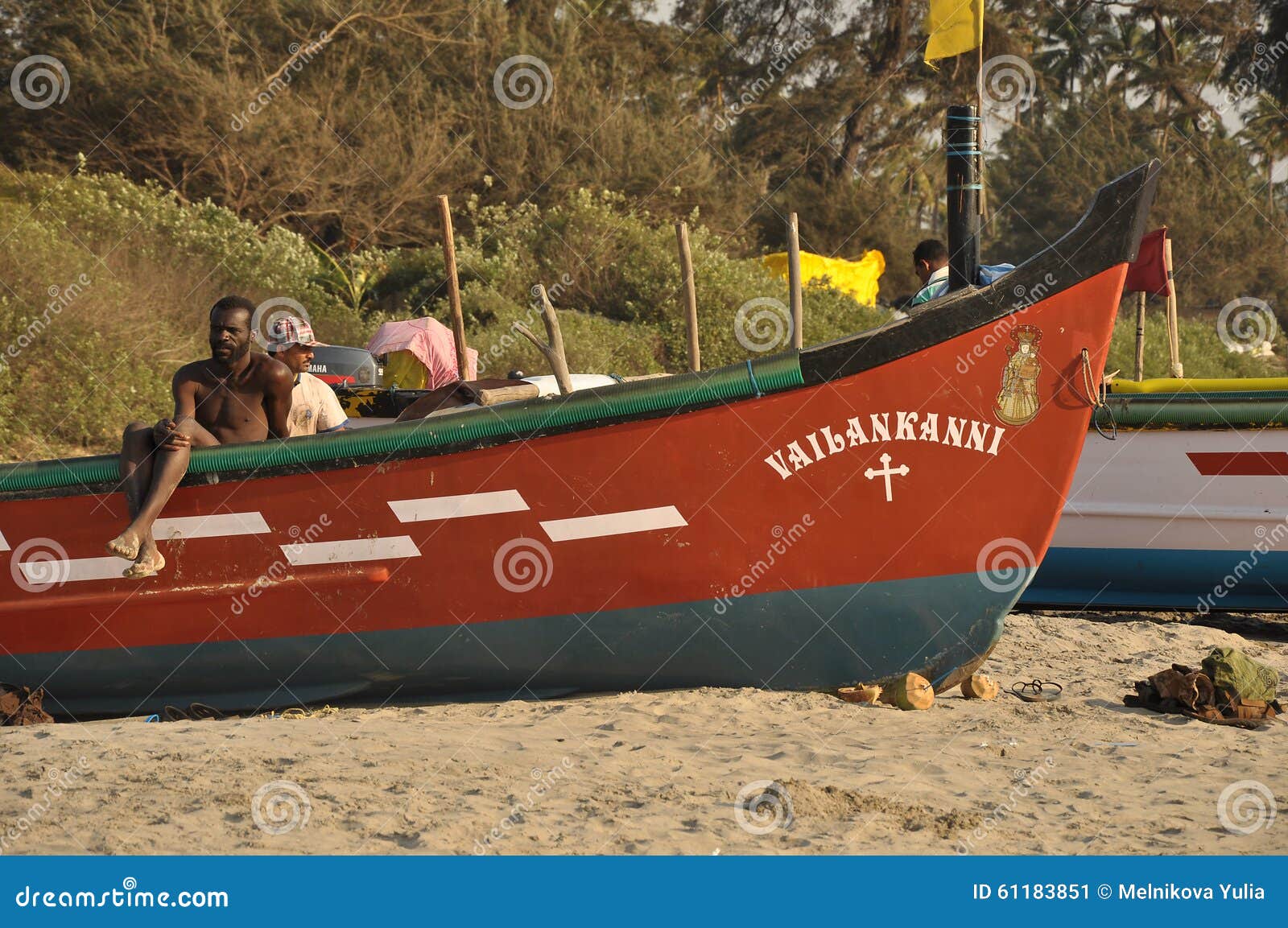 Fishing boats Goa editorial photo. Image of coastline - 61183851