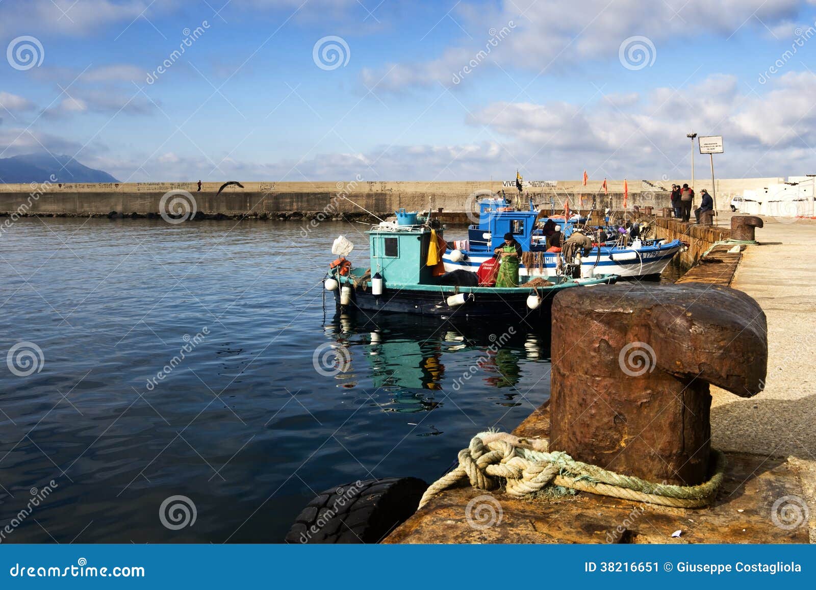 Fishing Boats in the Harbor Editorial Photo - Image of campania, marine ...