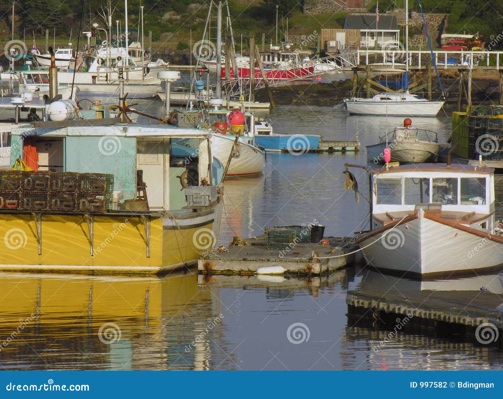 Fishing boats in harbor stock photo. Image of photograph - 997582