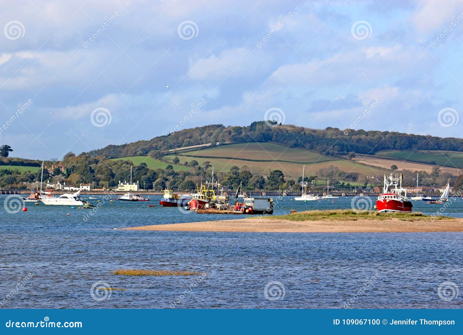 River Exe estuary stock photo. Image of england, fishing - 109067100