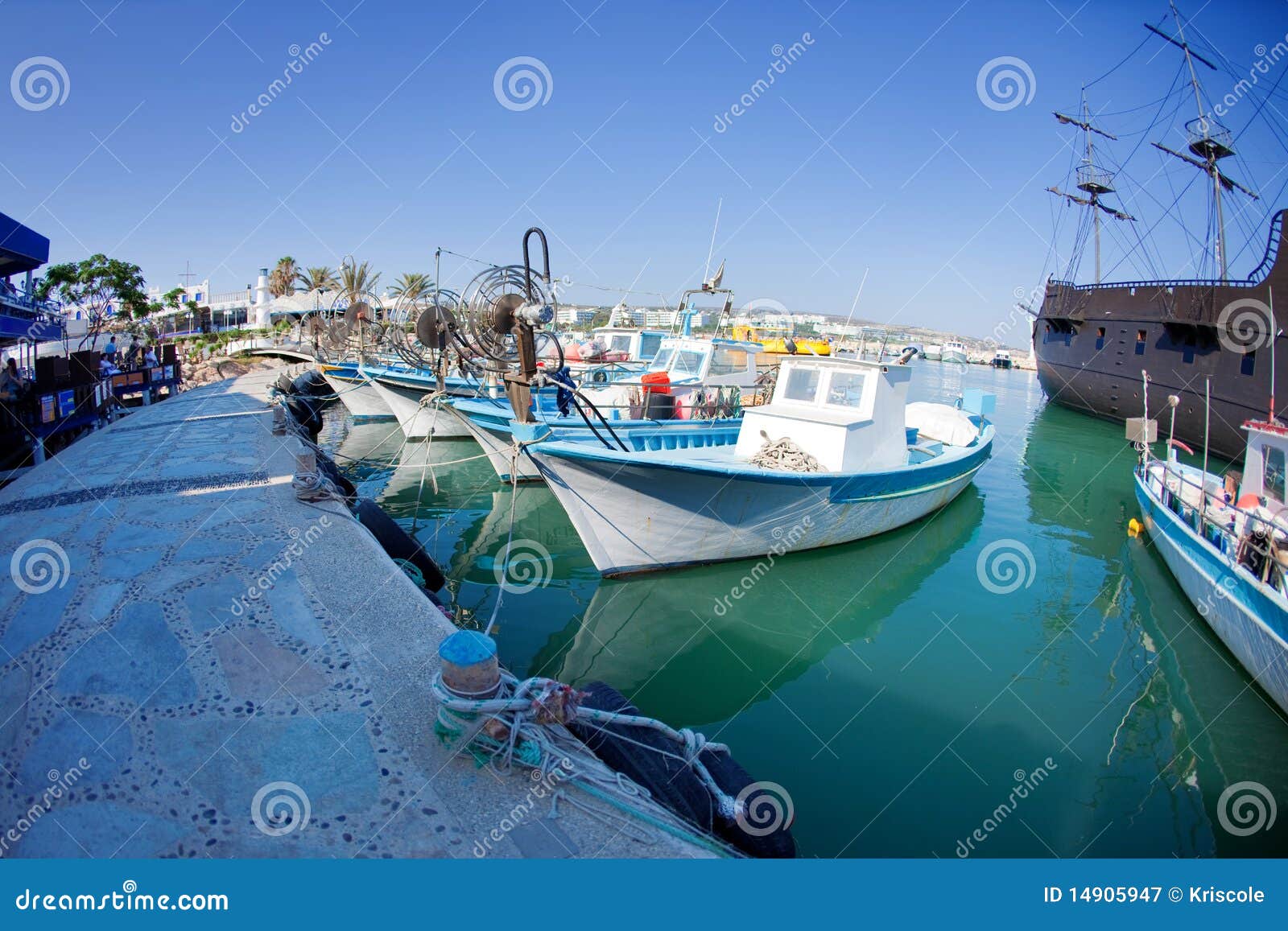 Fishing boats at a port stock image. Image of moor, coast - 14905947