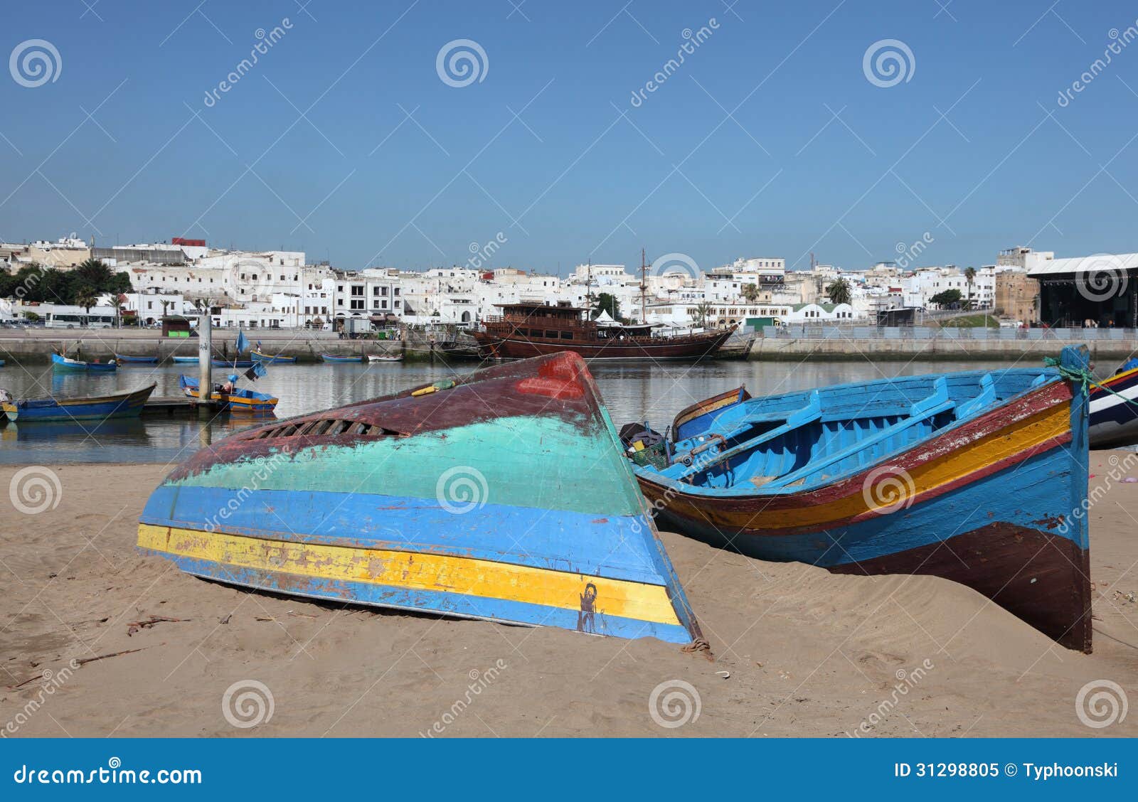 Fishing Boats in Rabat, Morocco Stock Image - Image of boats, morocco ...