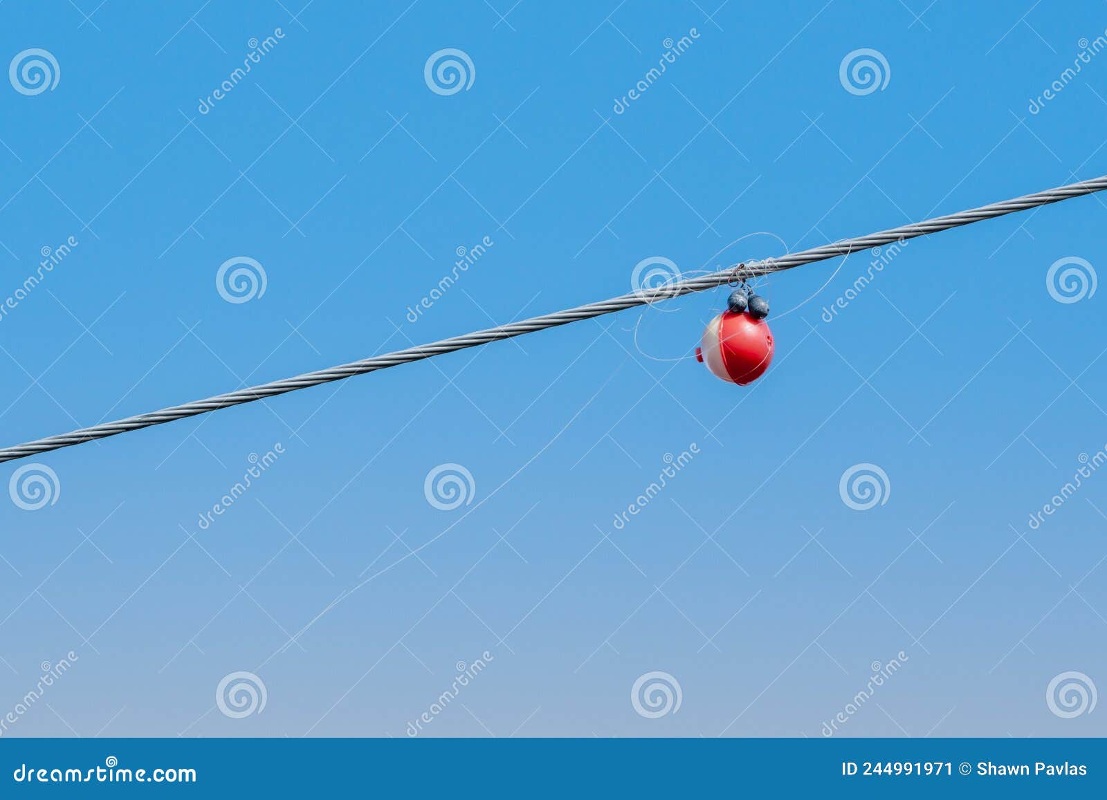 Fishing Bobber Stuck on Power Line Stock Image - Image of oops, hobbies ...