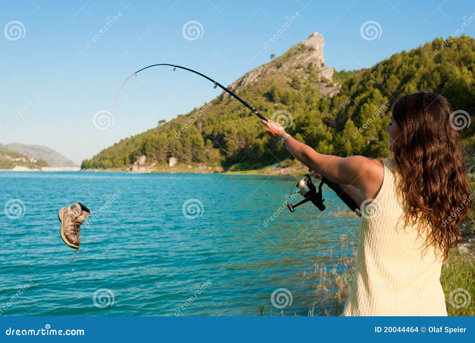 Fishing a boot stock photo. Image of idyllic, fish, shoe - 20044464
