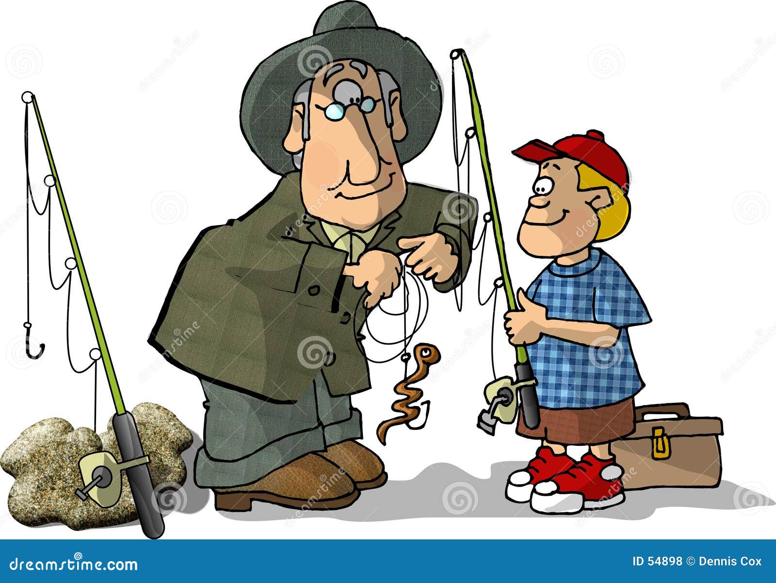 Grandpa And Grandson Fishing Clipart Free