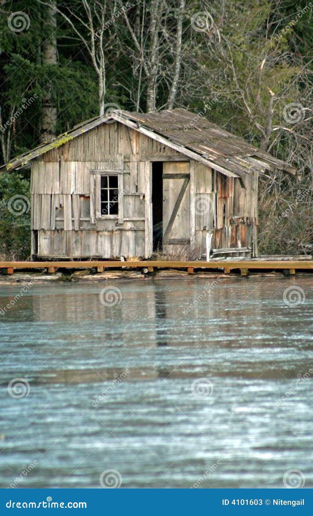 Fishing Cabin on Frozen Lake Stock Image - Image of cabin, fishing: 4101603