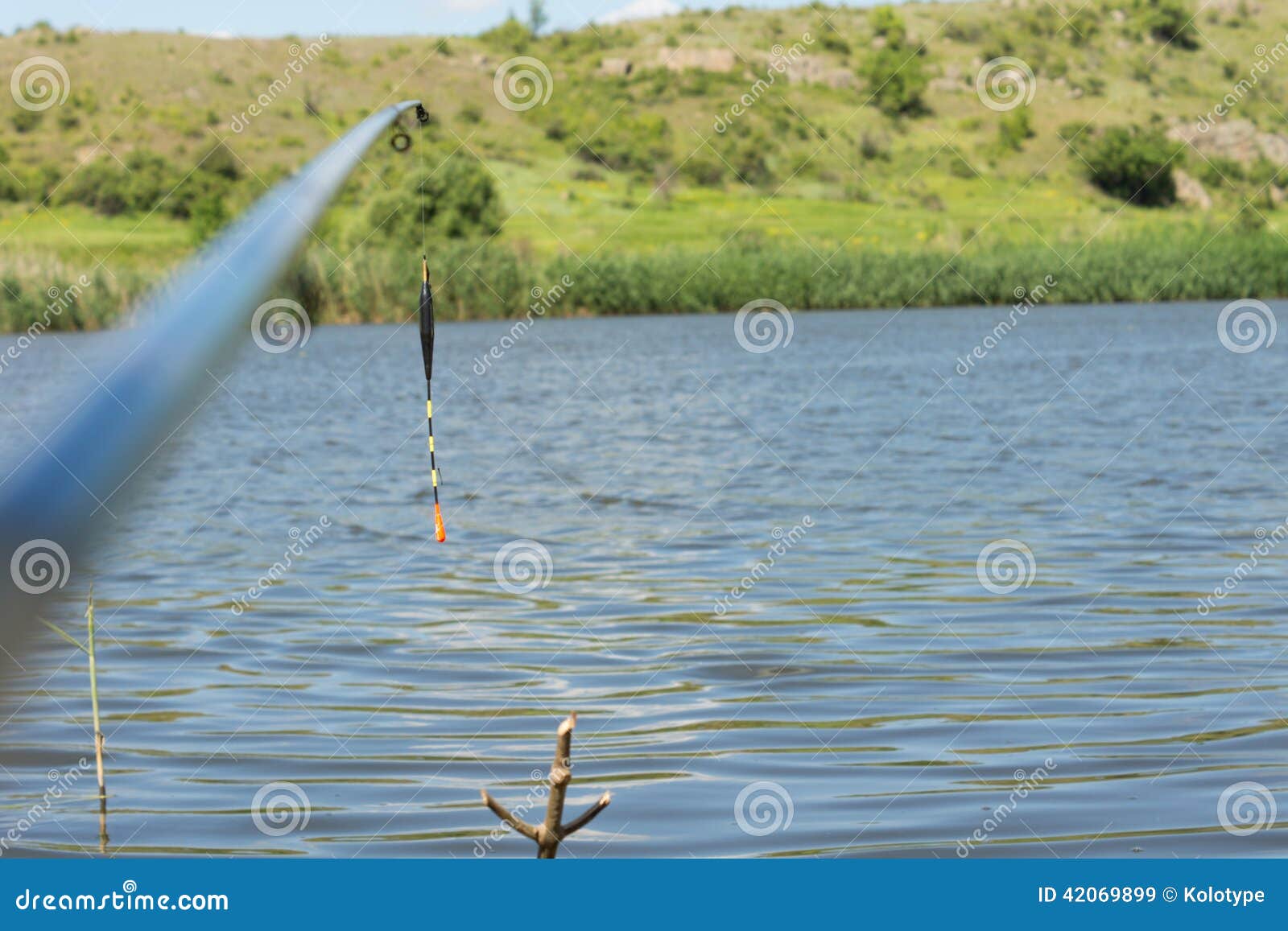 Fishing in calm water stock image. Image of freshwater - 42069899