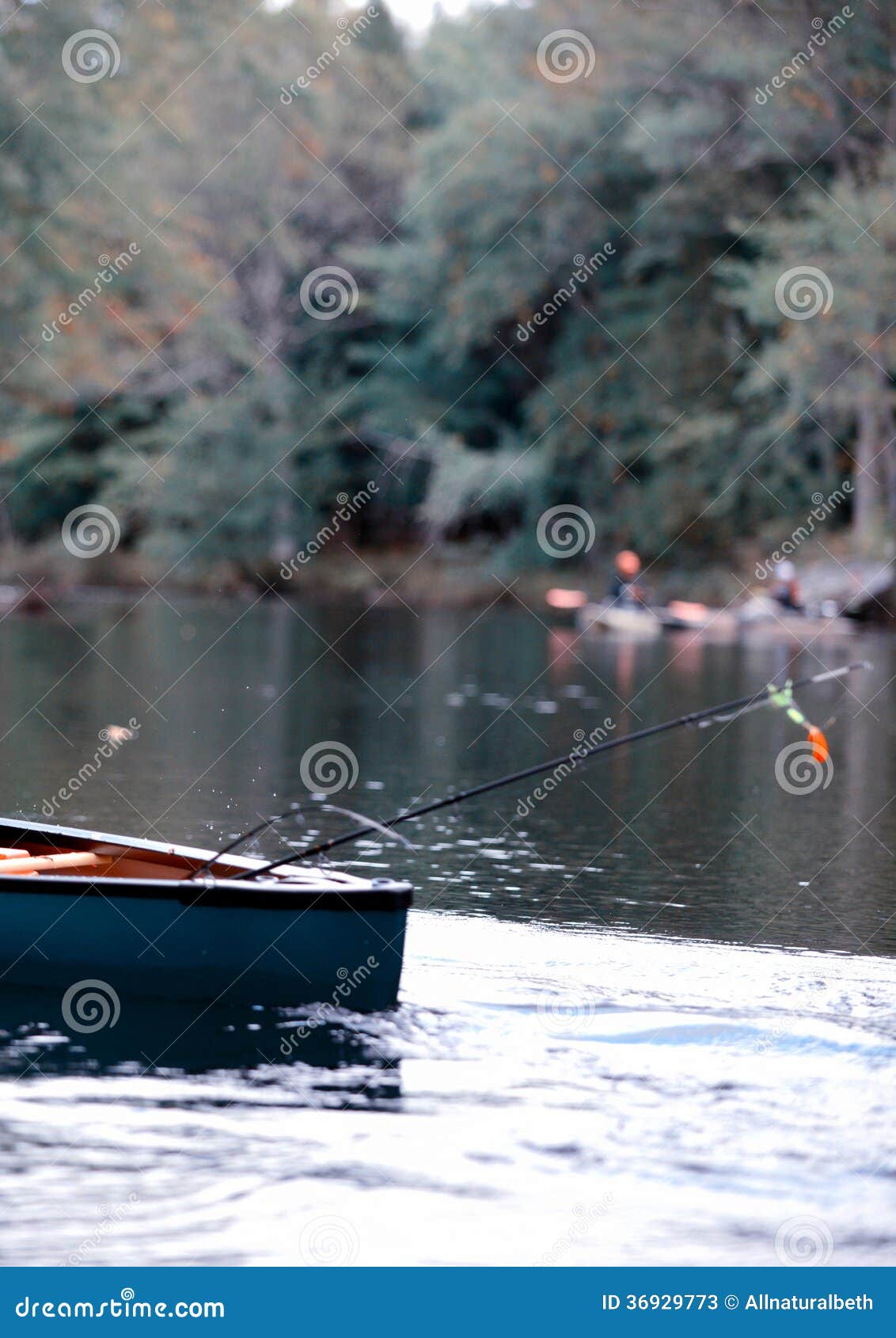 Fishing in a Canoe in Autumn in Maine Stock Image - Image of autumn ...