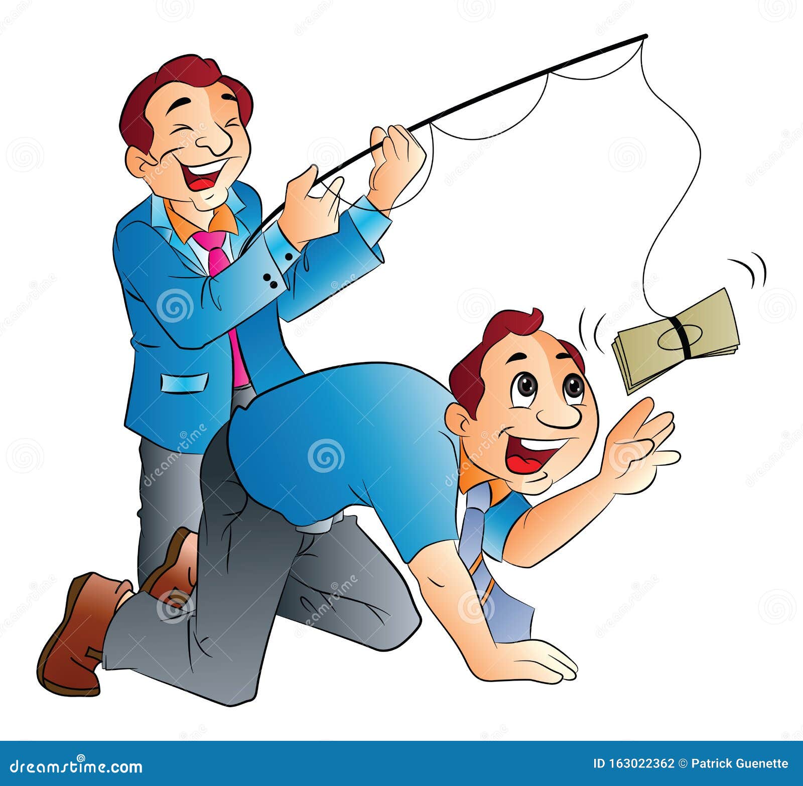 Fishing for Cash, Illustration Stock Vector - Illustration of vector ...