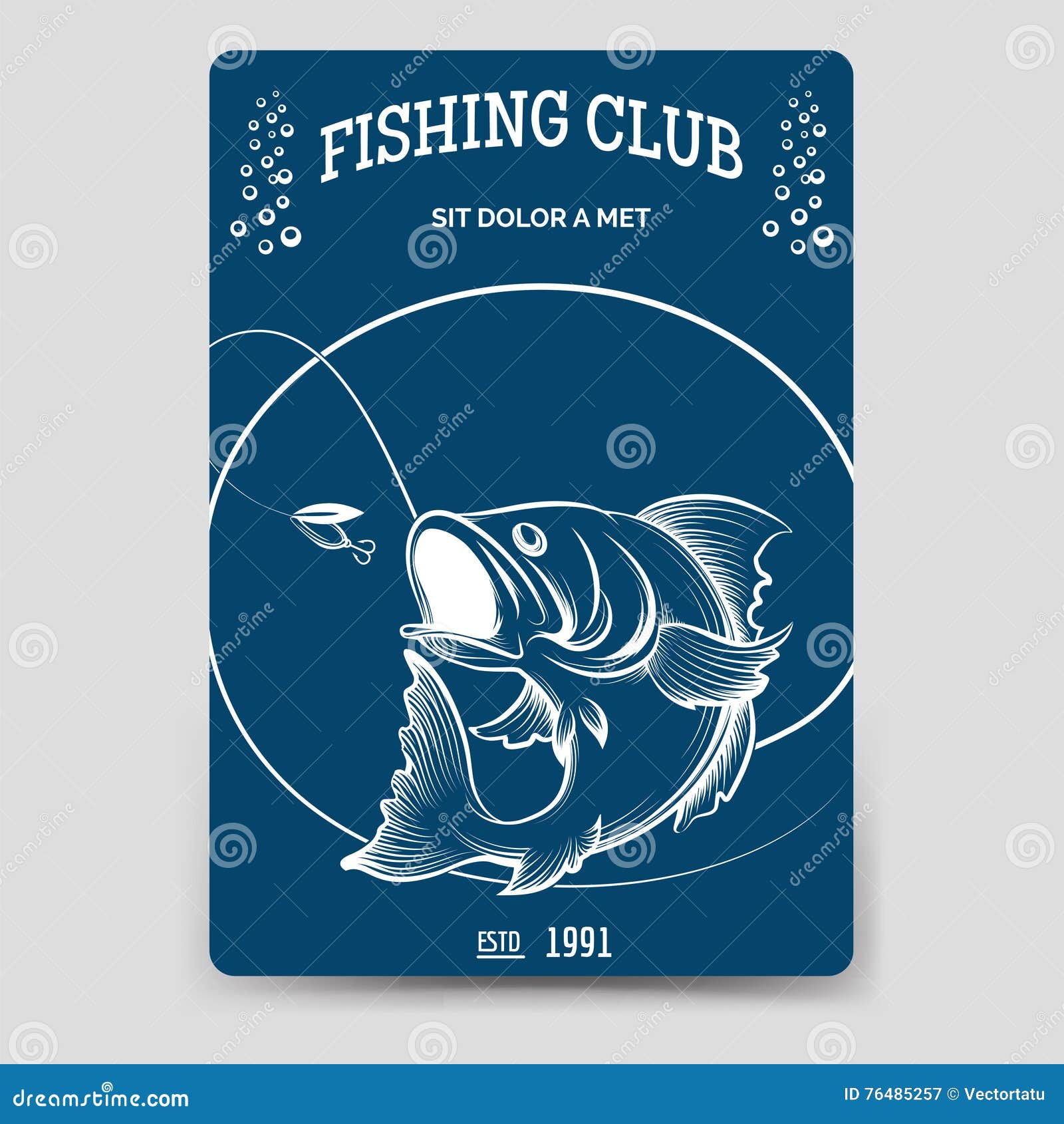 Fishing Brochure. Fish Menu Banners With Quotes About Fishing. Flat ...