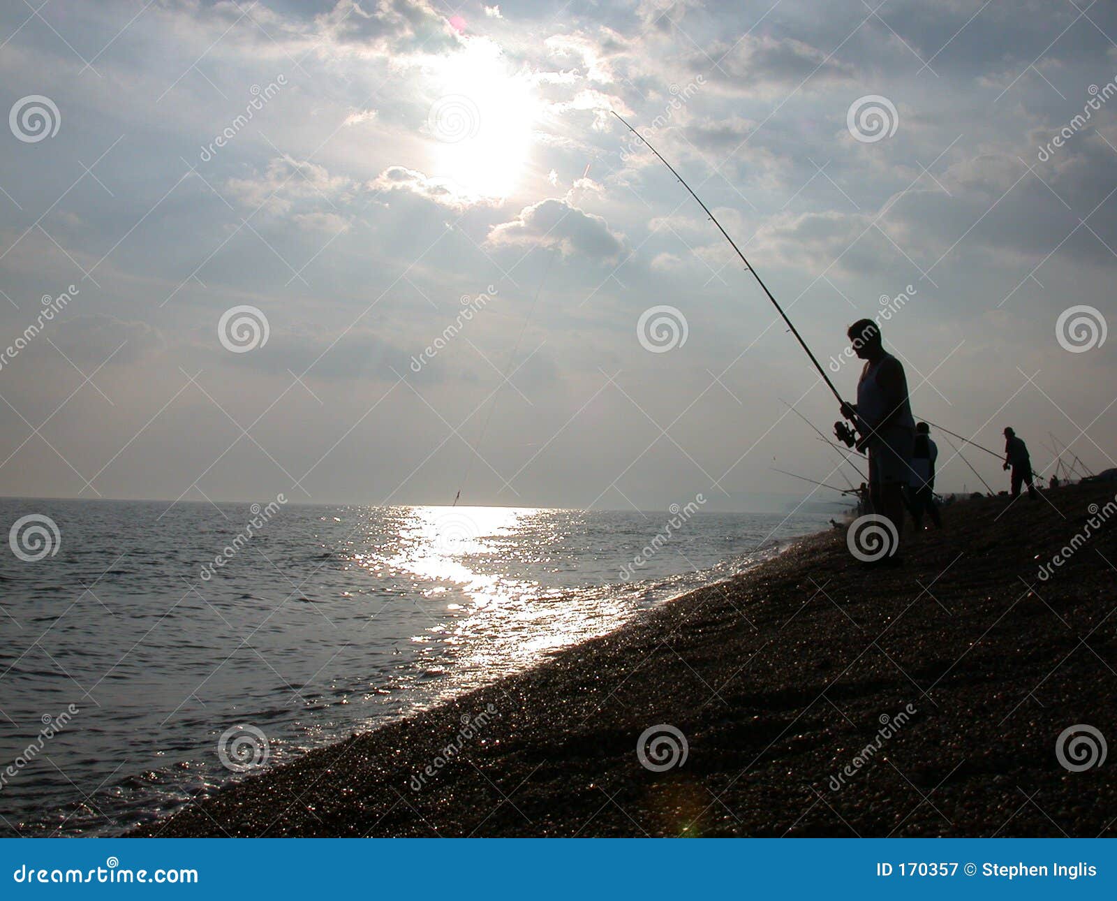 Fishing on the coast 1 stock image. Image of water, dorset - 170357