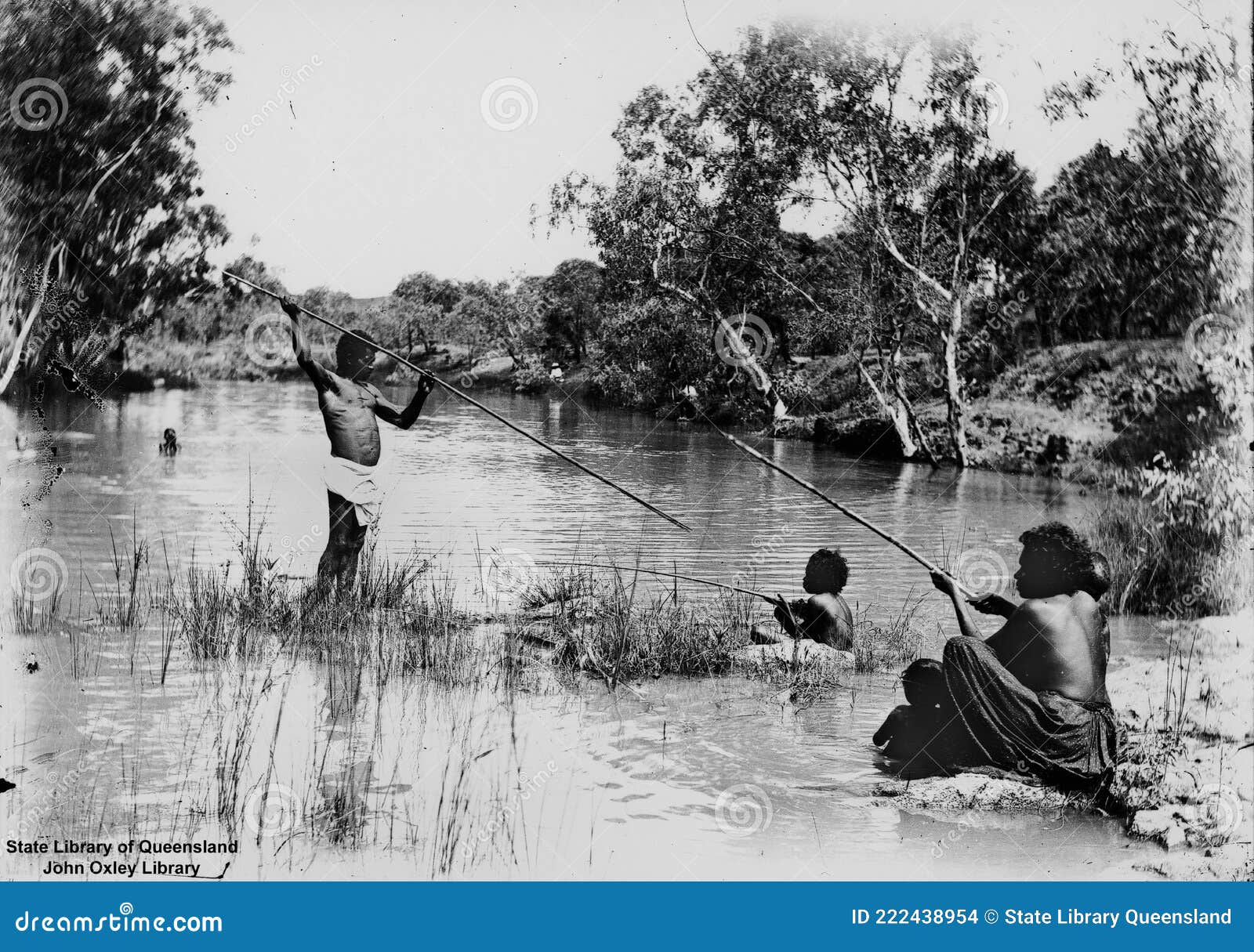 Fishing In The Croydon District, Ca. 1890 Picture. Image: 222438954