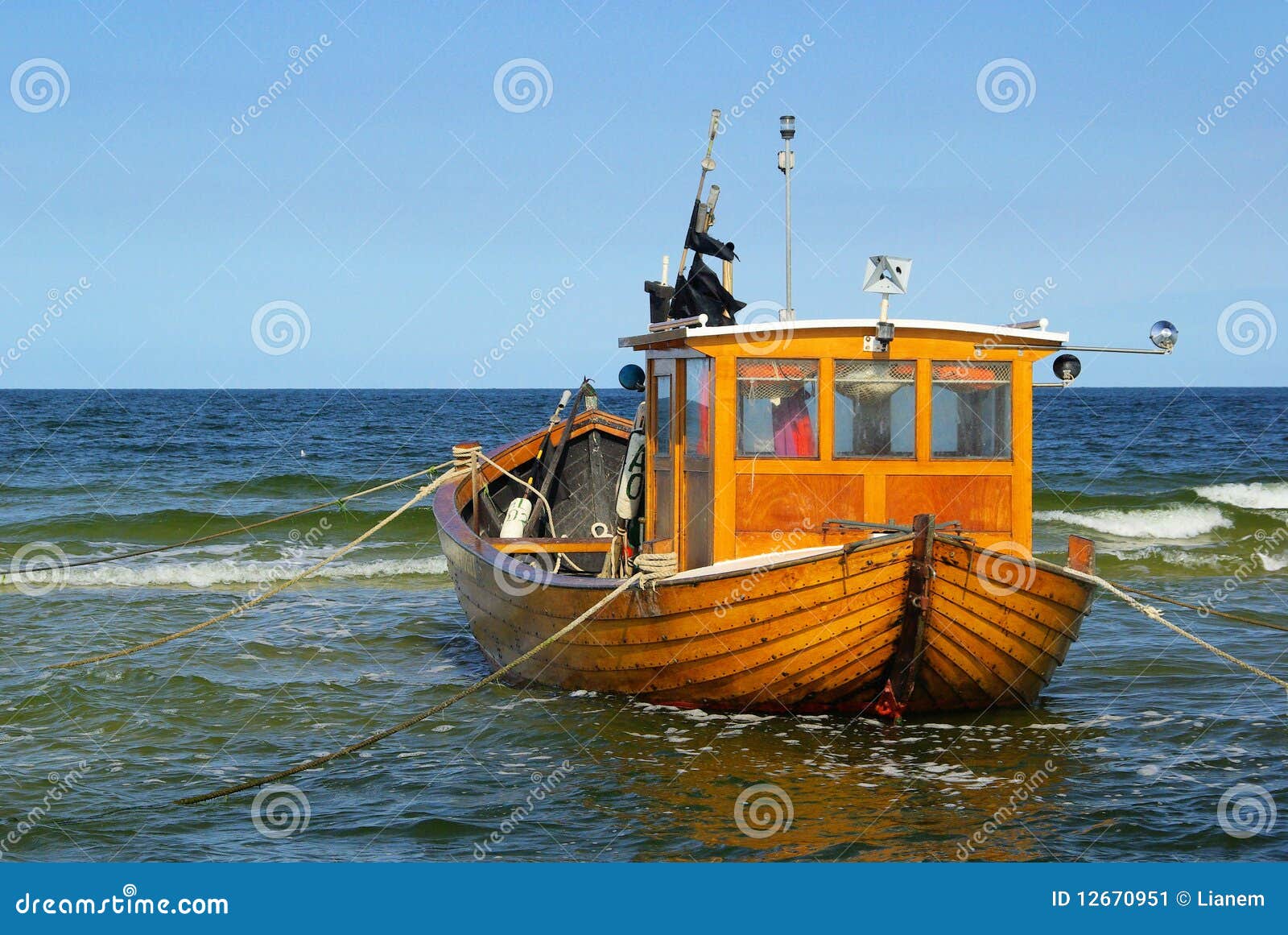 Fishing Cutter on the Beach Stock Image - Image of boat, water: 12670951